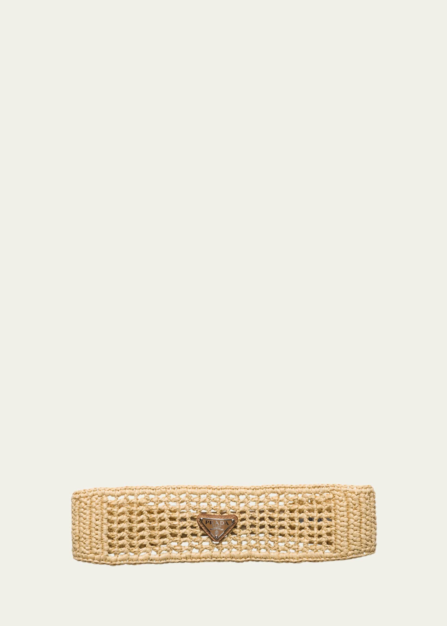 Prada Cutout Raffia Headband - Bergdorf Goodman