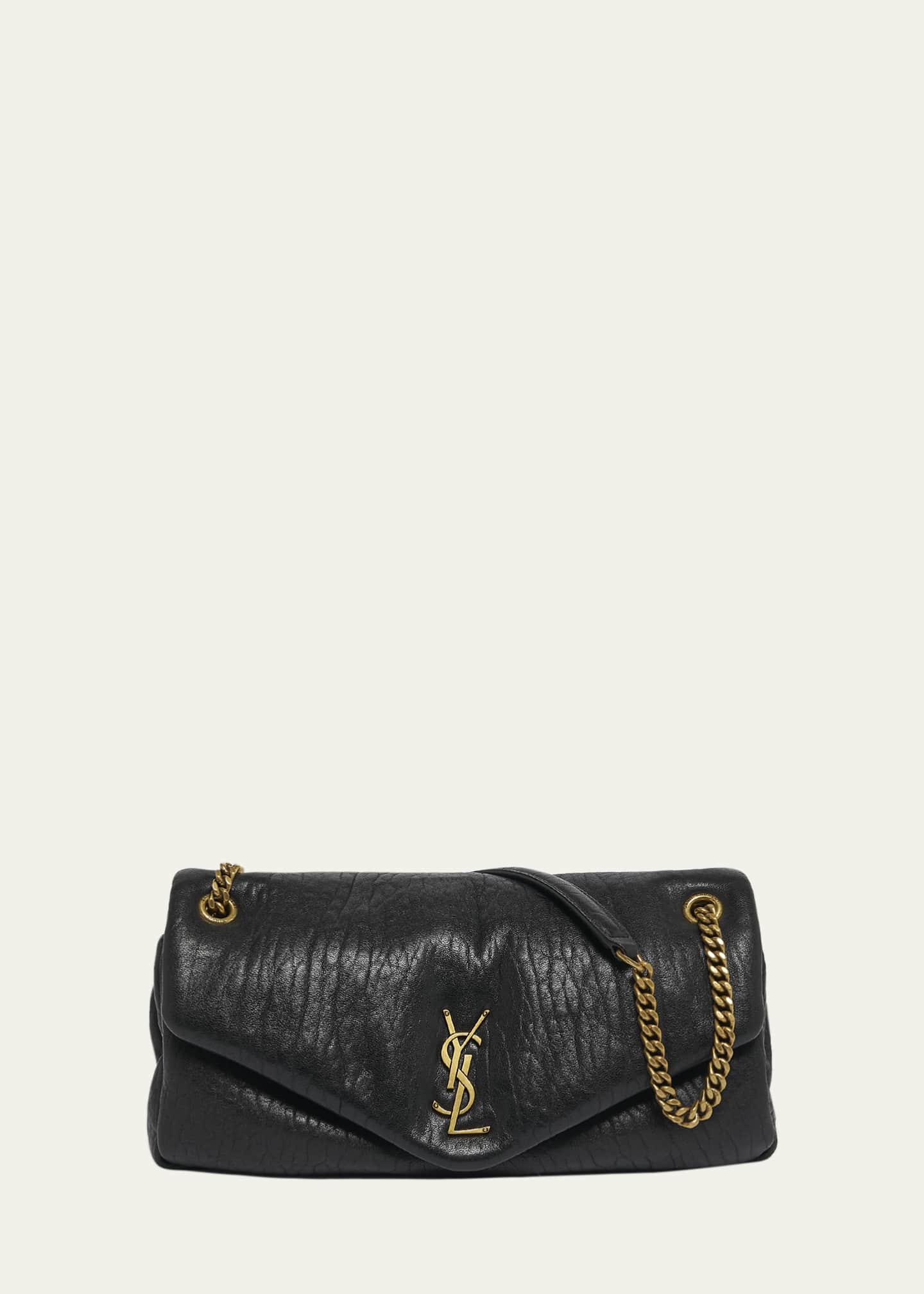 Saint Laurent Calypso Medium YSL Shoulder Bag in Lambskin Leather ...