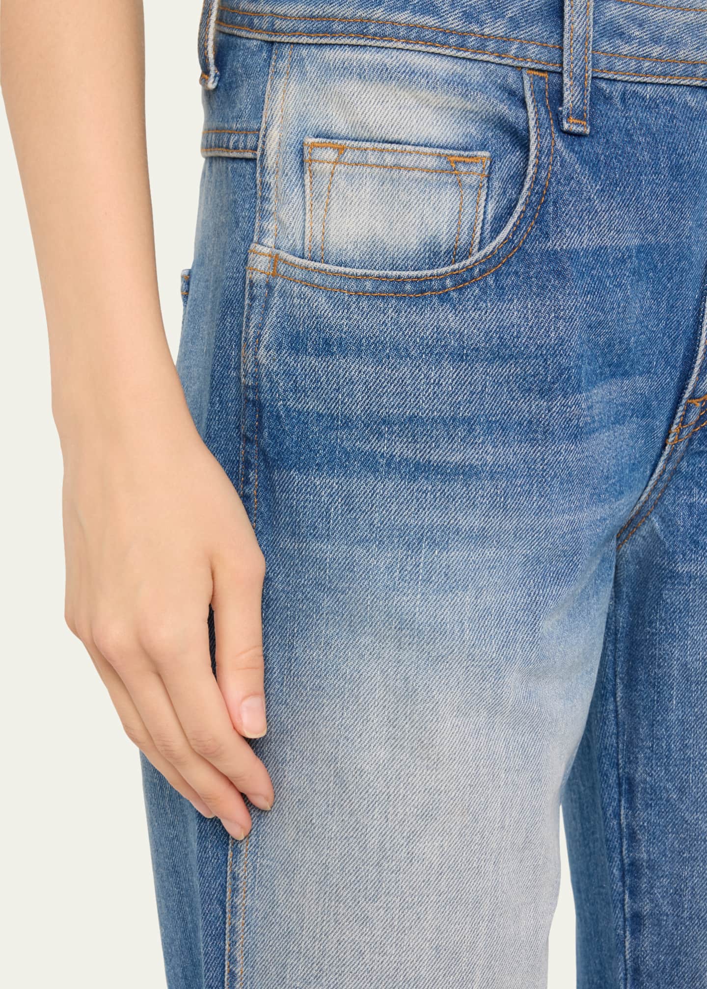 Brandon Maxwell The Wiley Deconstructed Straight-Leg Jeans - Bergdorf ...