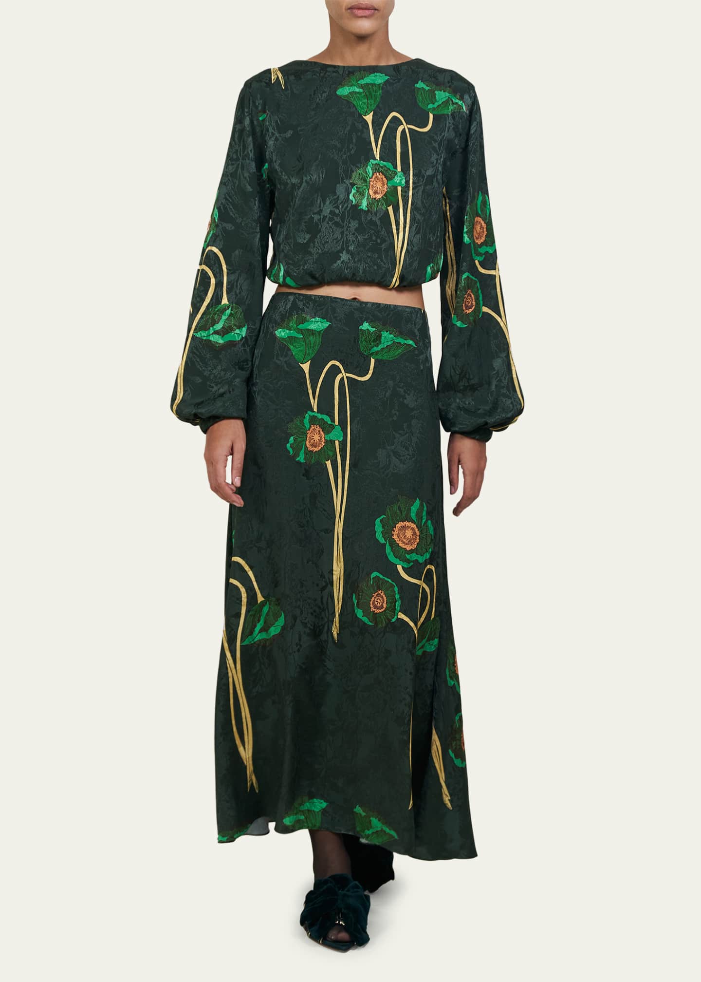 Johanna Ortiz Profound Passion Floral Midi Skirt - Bergdorf Goodman