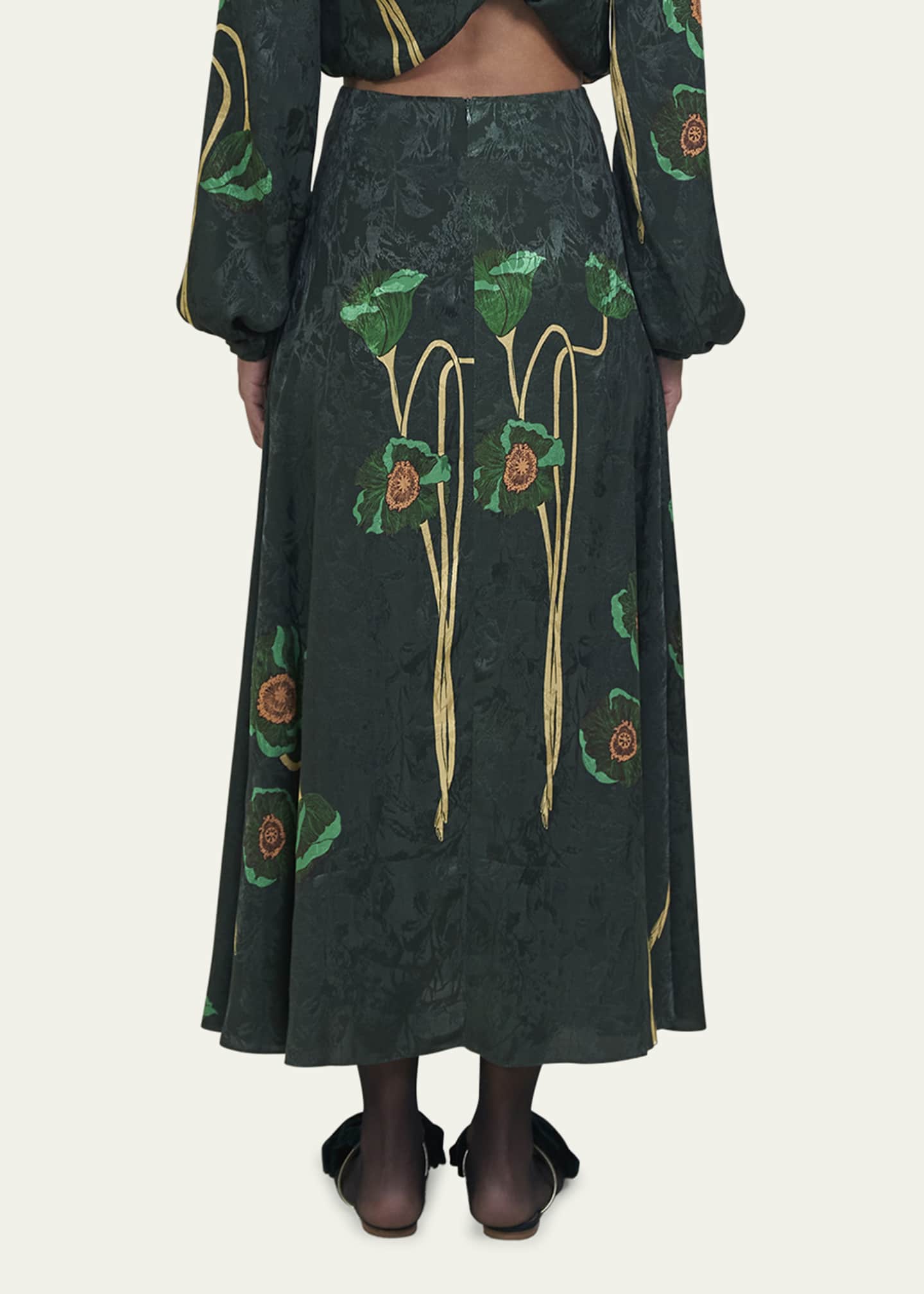 Johanna Ortiz Profound Passion Floral Midi Skirt - Bergdorf Goodman