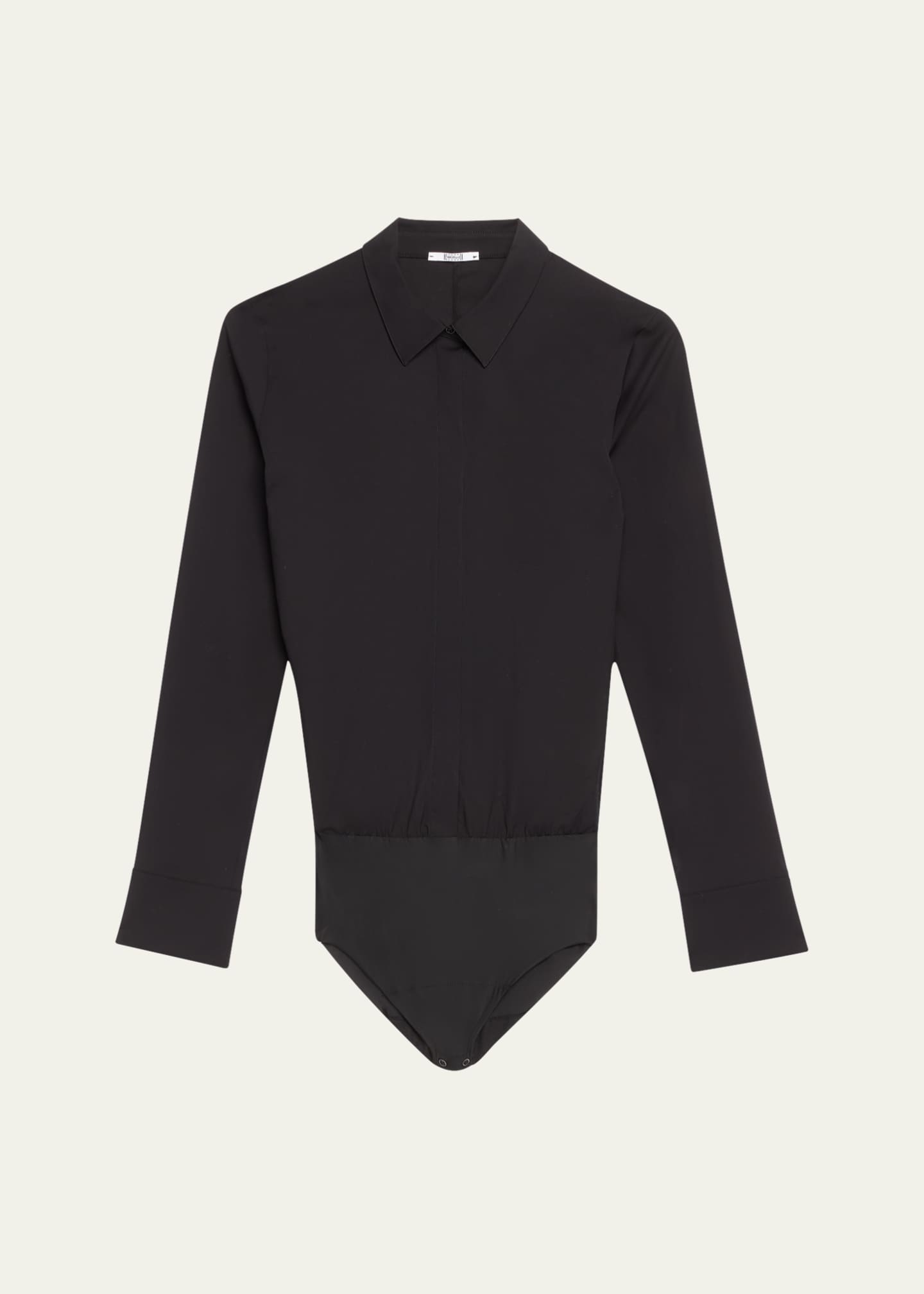 Wolford Cotton Poplin Blouse Bodysuit - Bergdorf Goodman