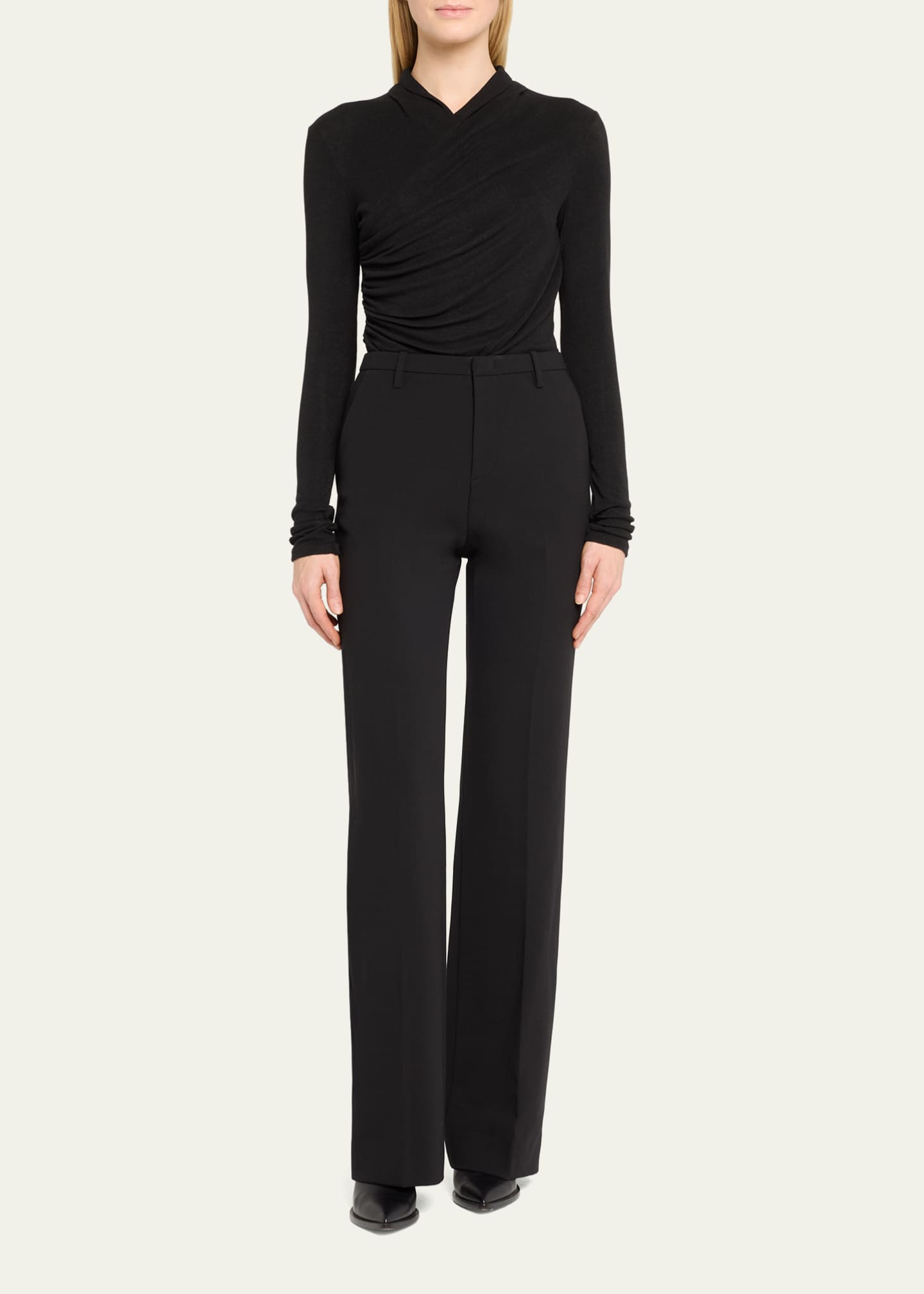 Vince Mid-Rise Tailored Flare Pants - Bergdorf Goodman