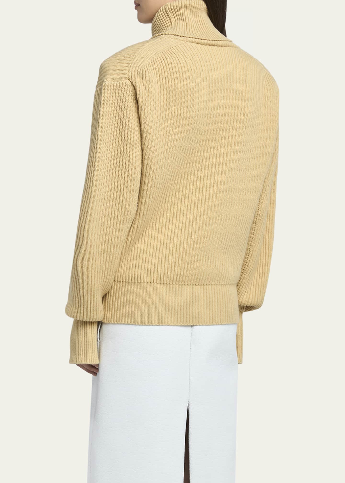 Stella McCartney Cashmere Ribbed Foldover Turtleneck - Bergdorf Goodman