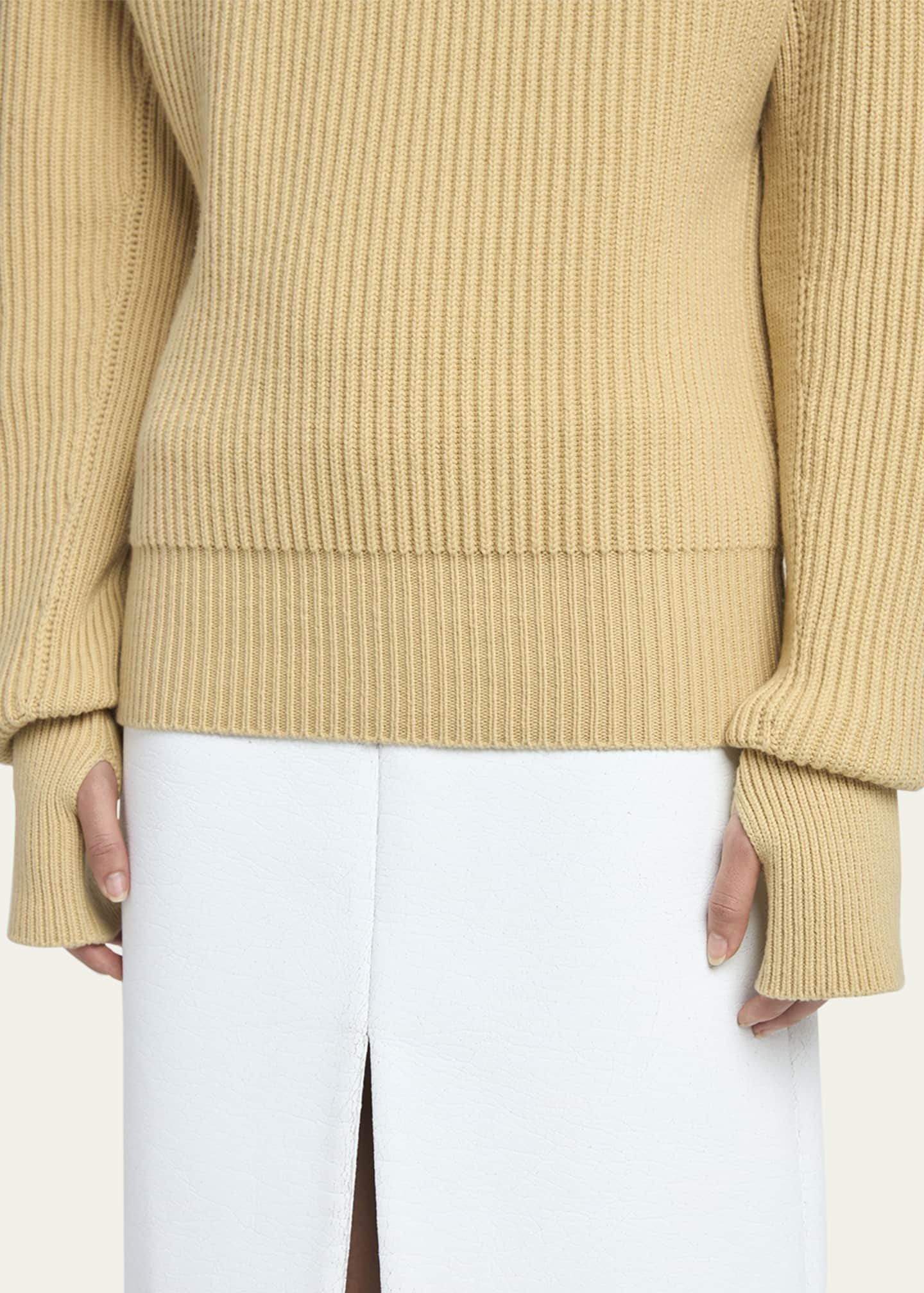 Stella McCartney Cashmere Ribbed Foldover Turtleneck - Bergdorf Goodman