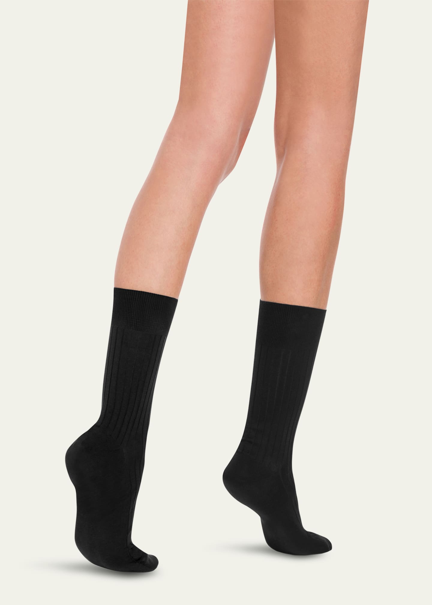 Wolford Cotton Rib Crew Socks - Bergdorf Goodman