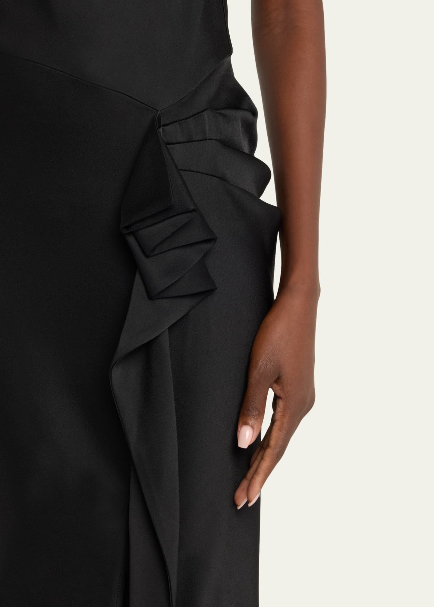 Dries Van Noten Deyon Draped One-Shoulder Gown with Ruffle Detail ...