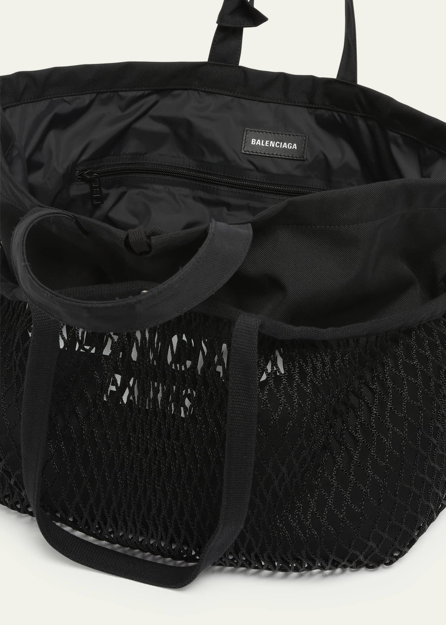 Balenciaga Fishnet Recycled Canvas Tote Bag - Bergdorf Goodman