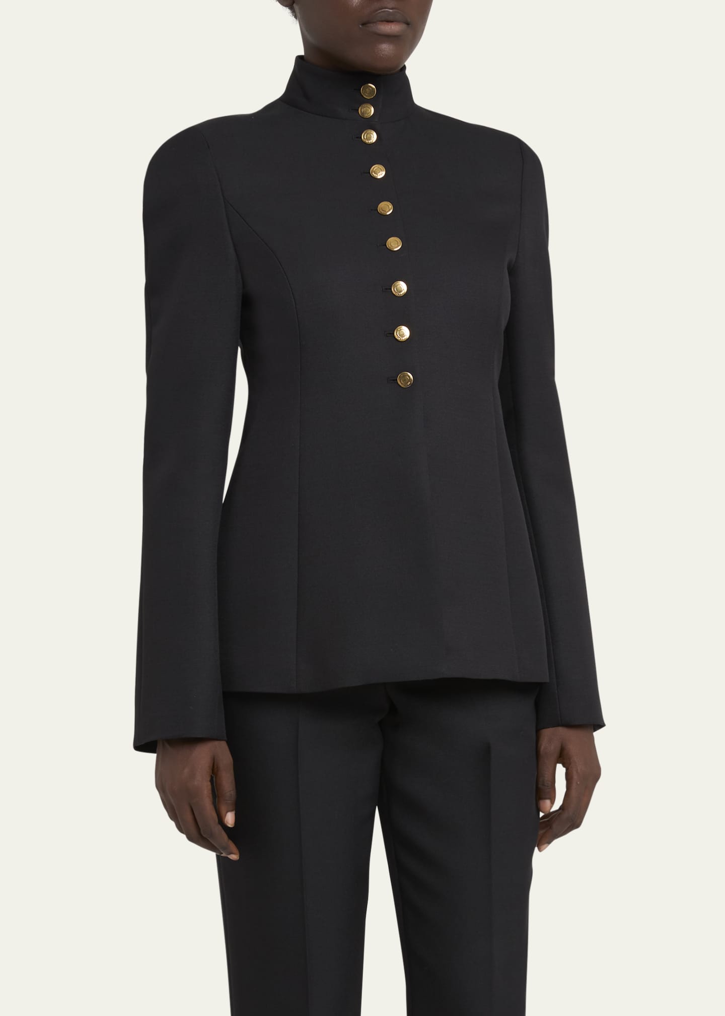 Loro Piana Aveline High Neck Wool Jacket - Bergdorf Goodman