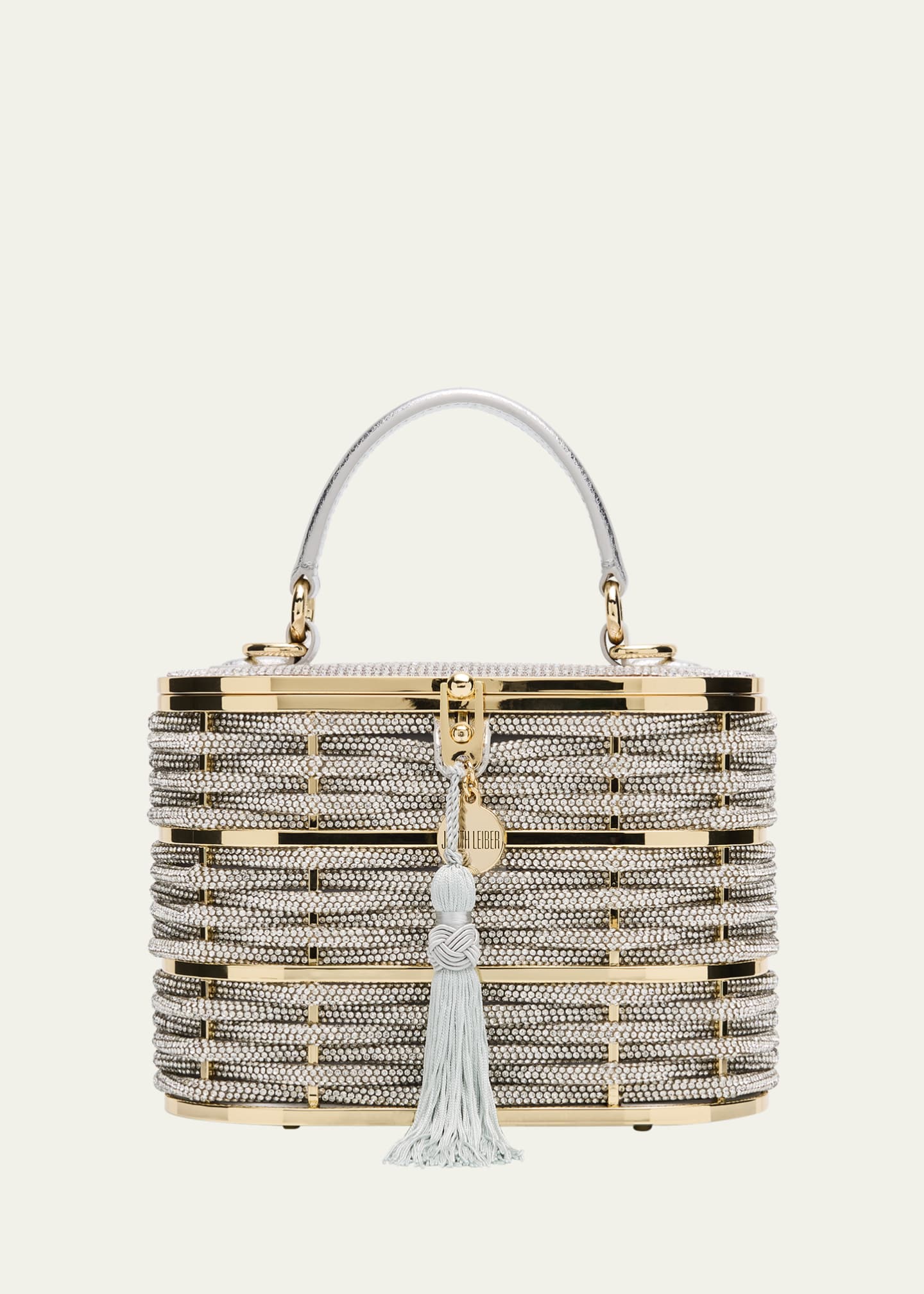 Judith Leiber Couture Willow Woven Crystal Basket Top-Handle Bag ...