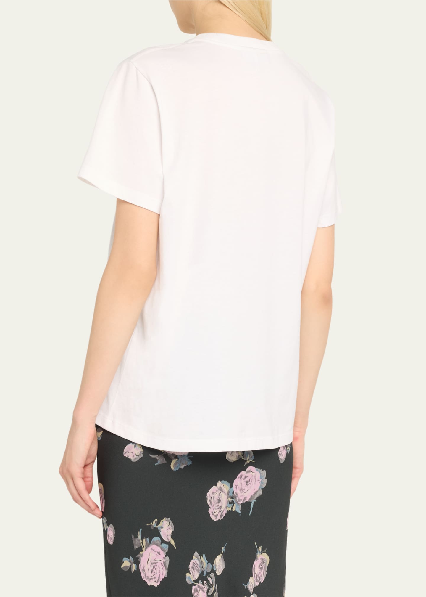 Ganni Rose Basic Jersey T-Shirt - Bergdorf Goodman