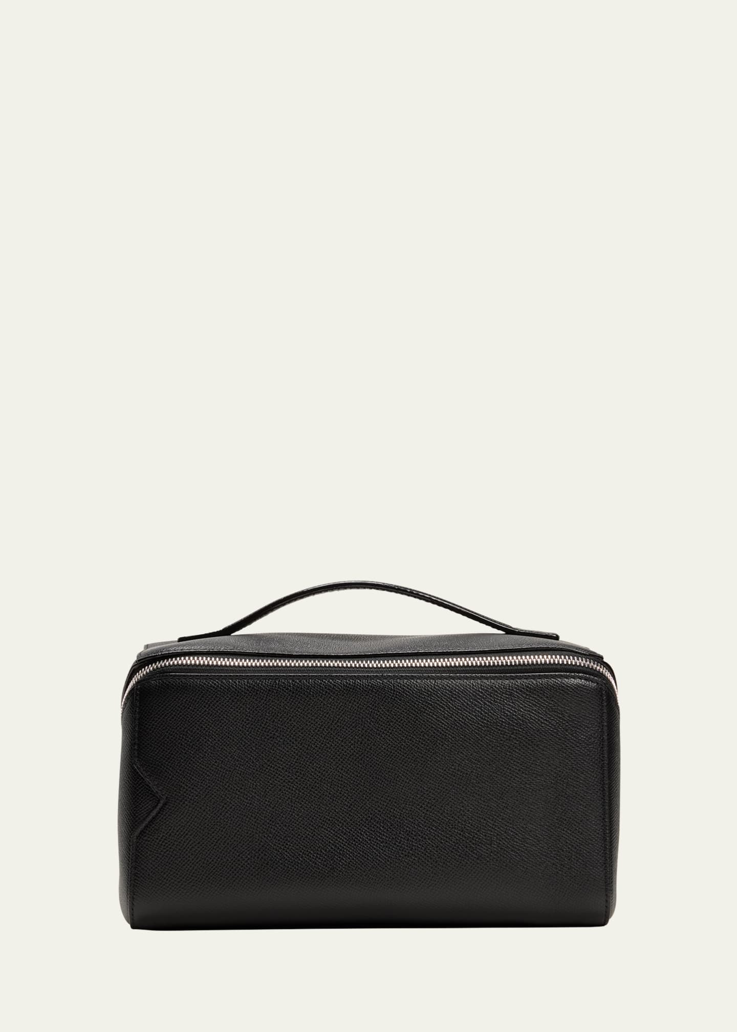 Valextra Men's V-Line Soft Leather Toiletry Bag - Bergdorf Goodman