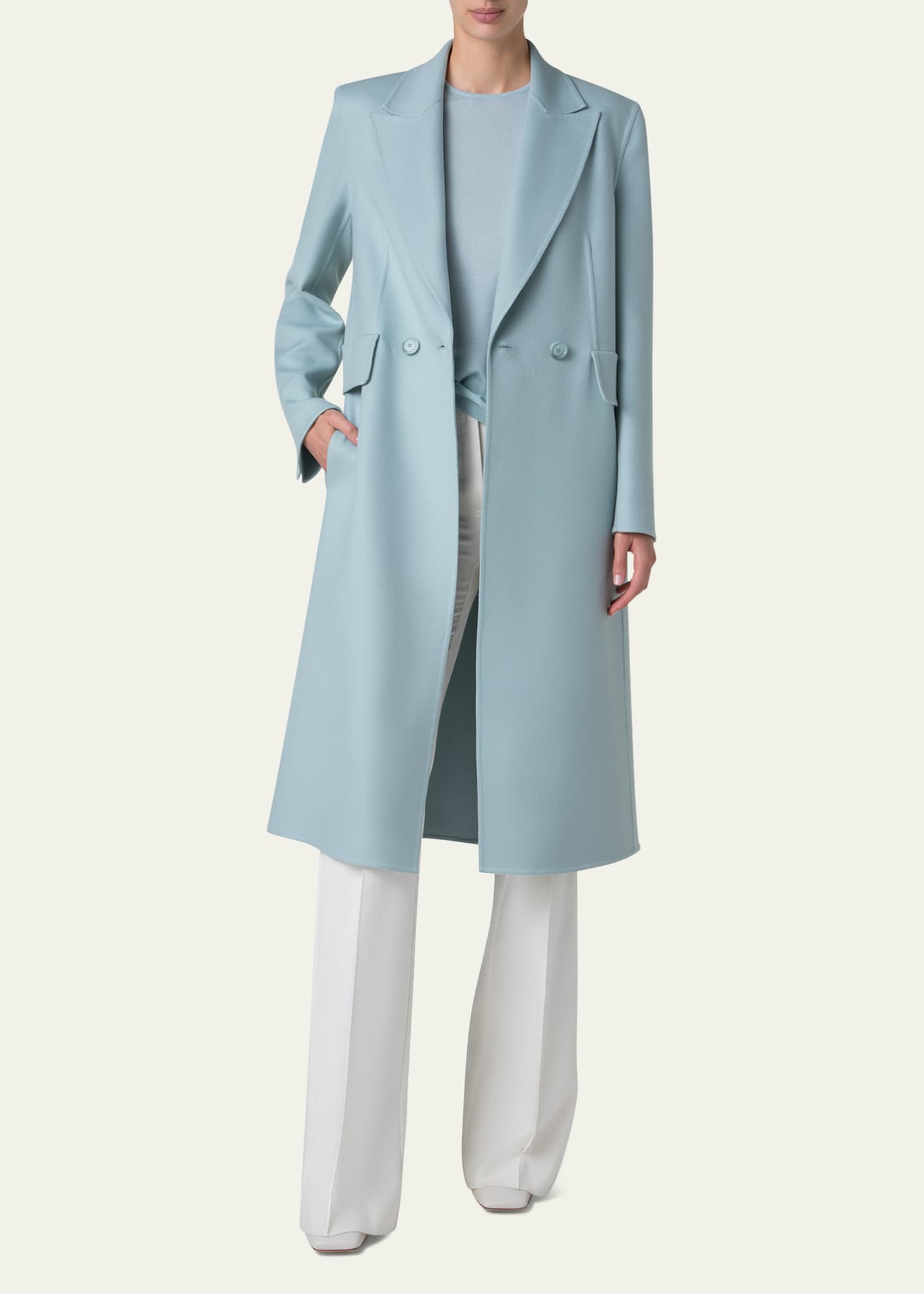 Akris Zelda Cashmere Double-Breasted Coat - Bergdorf Goodman