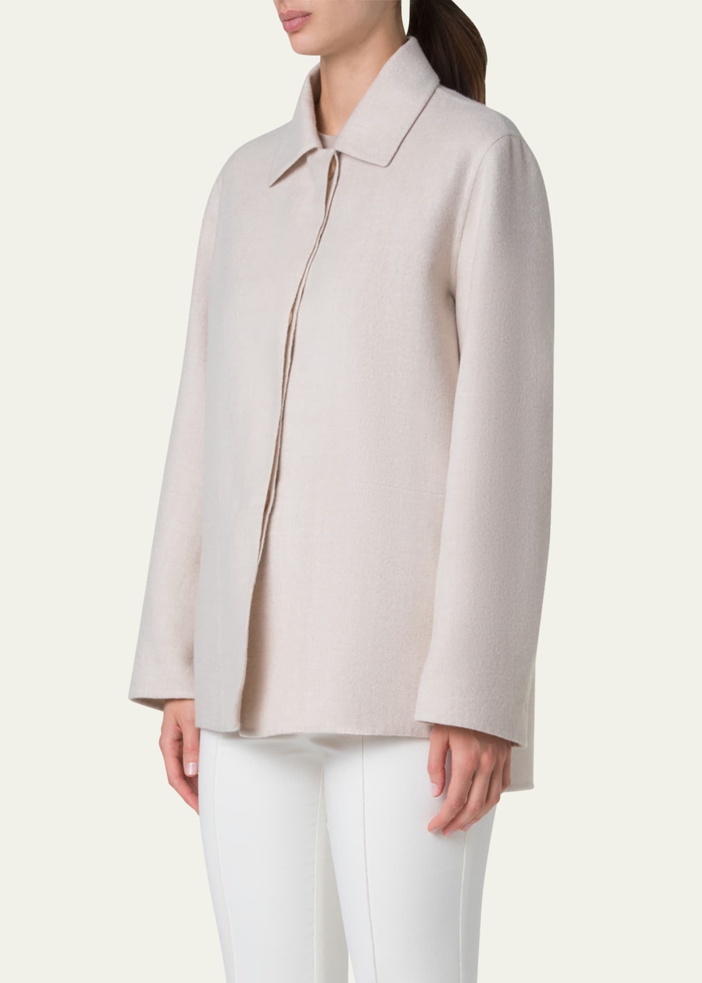 Akris Laars Long Oversized Cashmere Jacket - Bergdorf Goodman