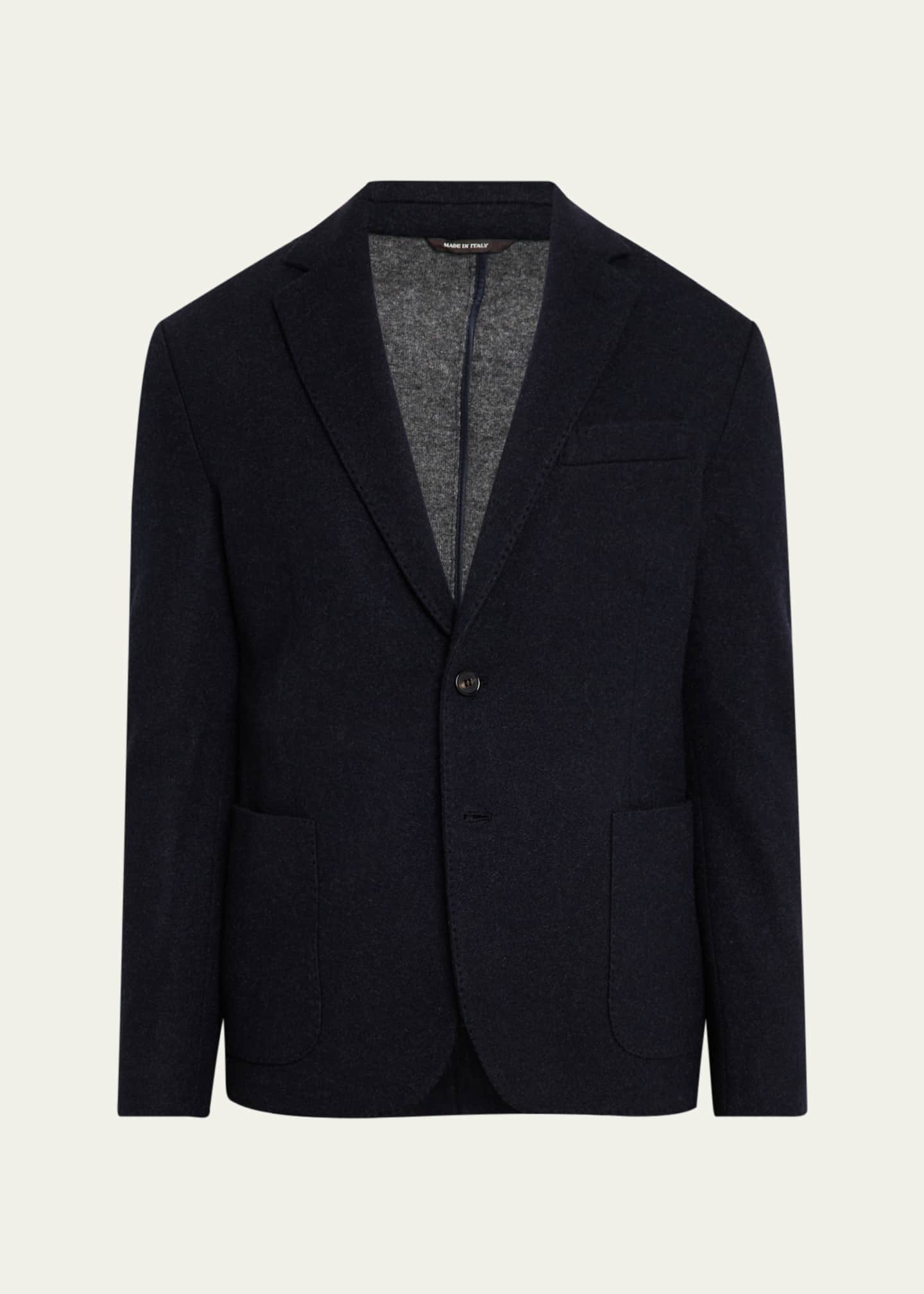 Loro Piana Men's Cashmere Single-Breasted Sweater Jacket - Bergdorf Goodman