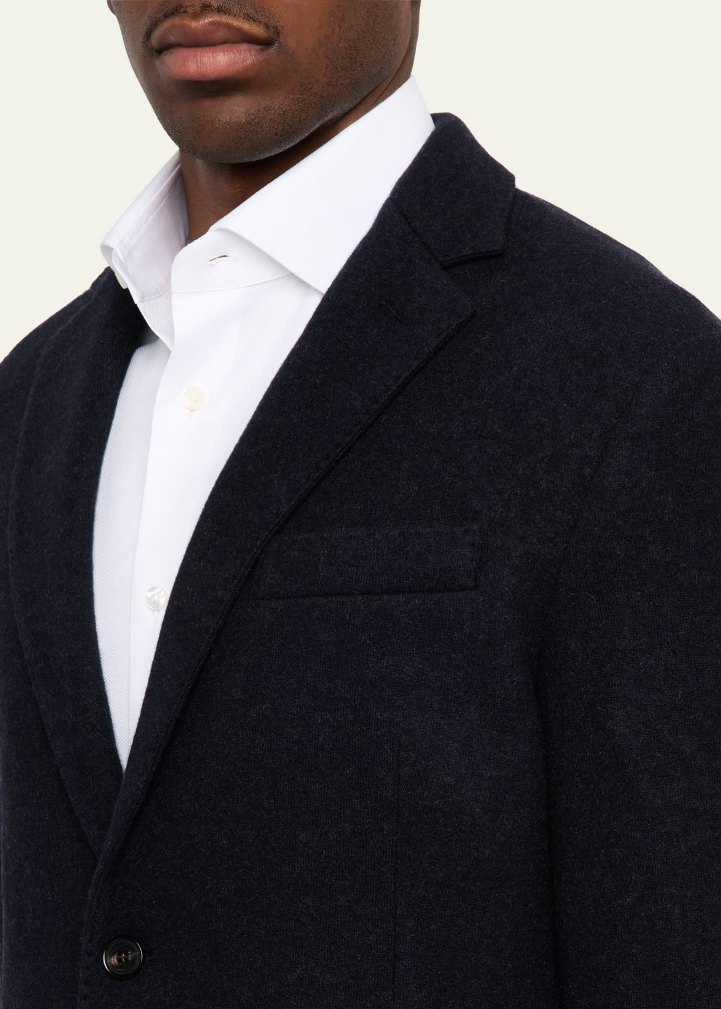 Loro Piana Men's Cashmere Single-Breasted Sweater Jacket - Bergdorf Goodman