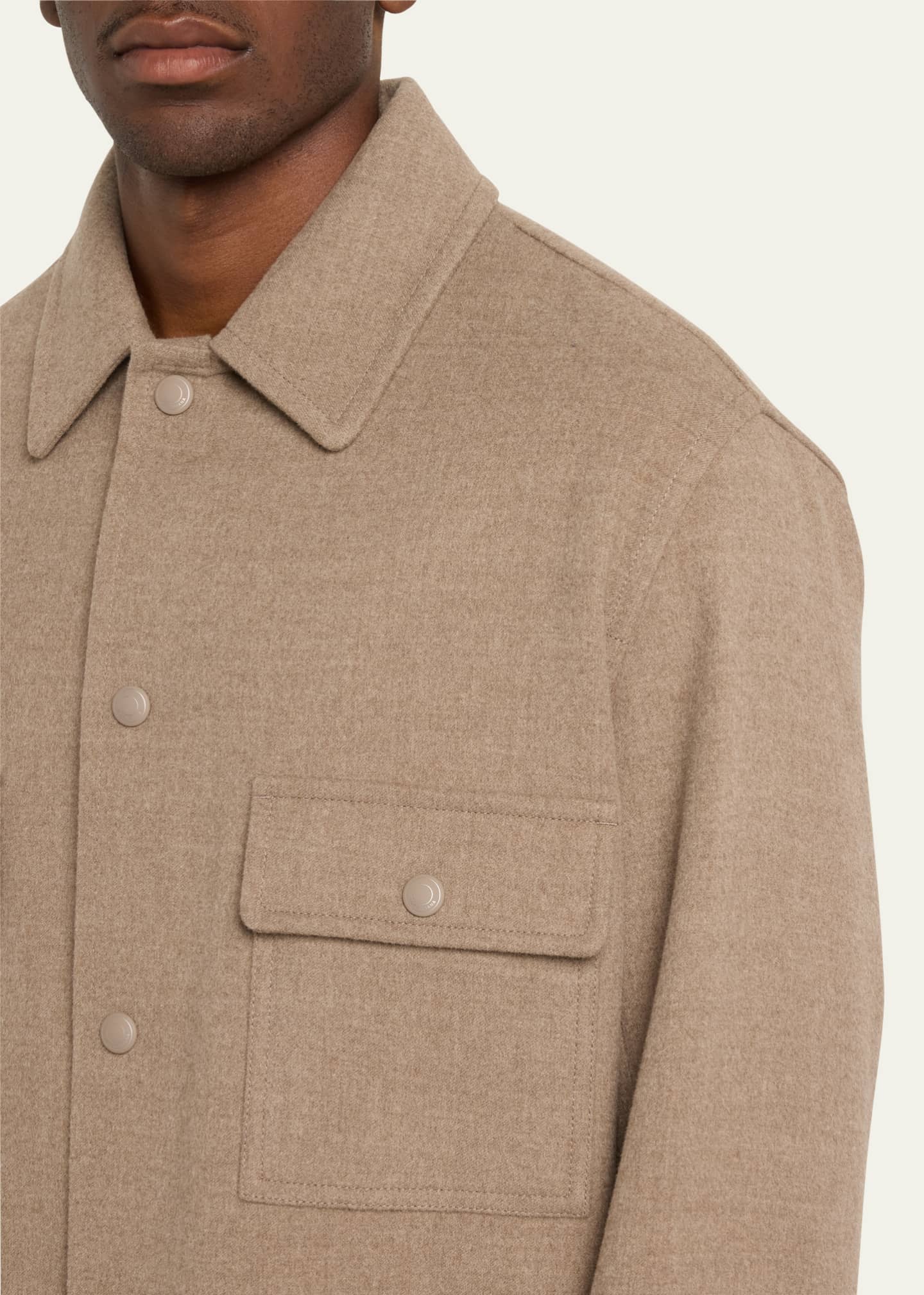 Loro Piana Men's Darcy Pecora Nera Mac Overshirt - Bergdorf Goodman