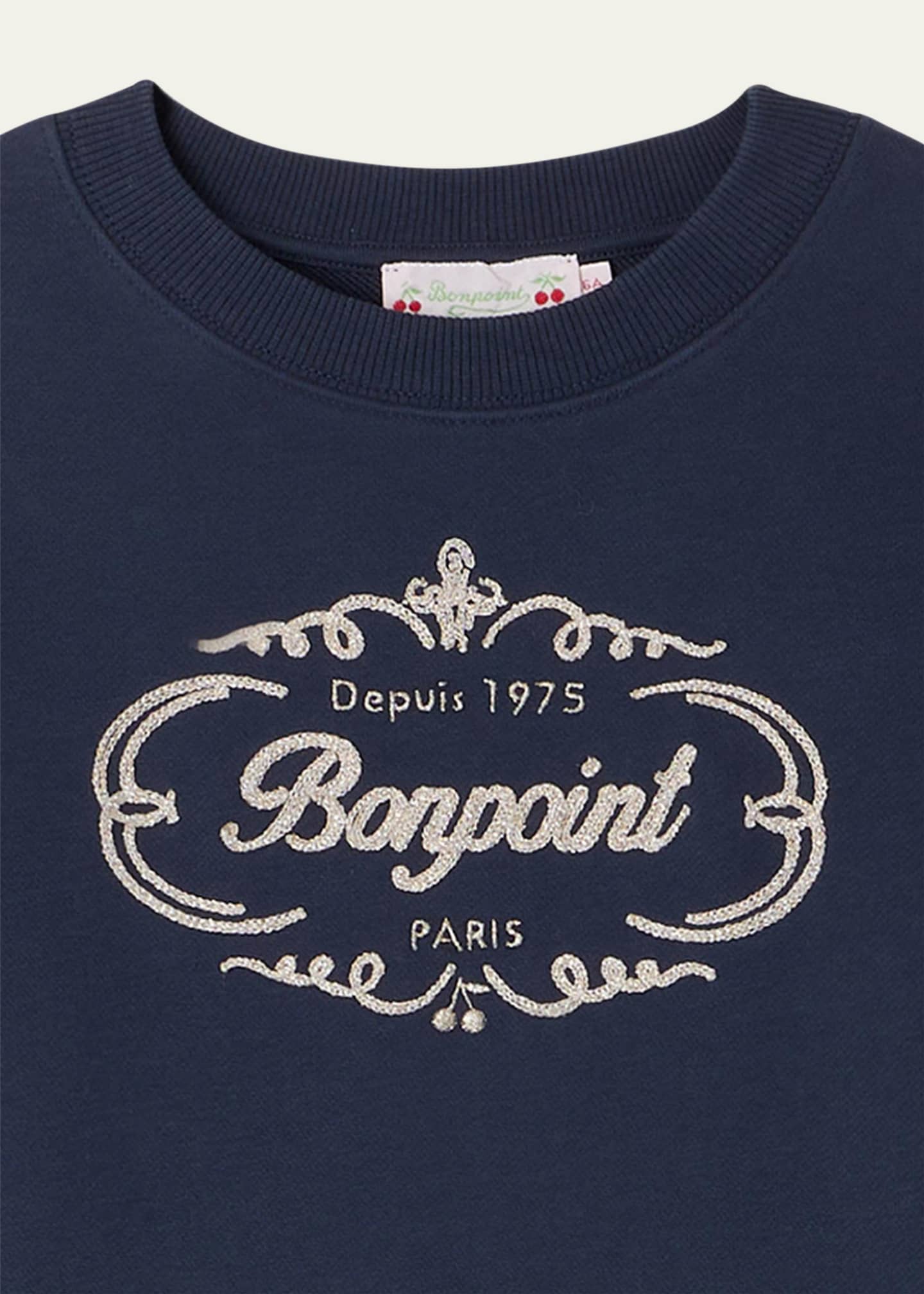 Bonpoint Girl's Tayla Logo-Print Sweatshirt, Size 4-12 - Bergdorf Goodman