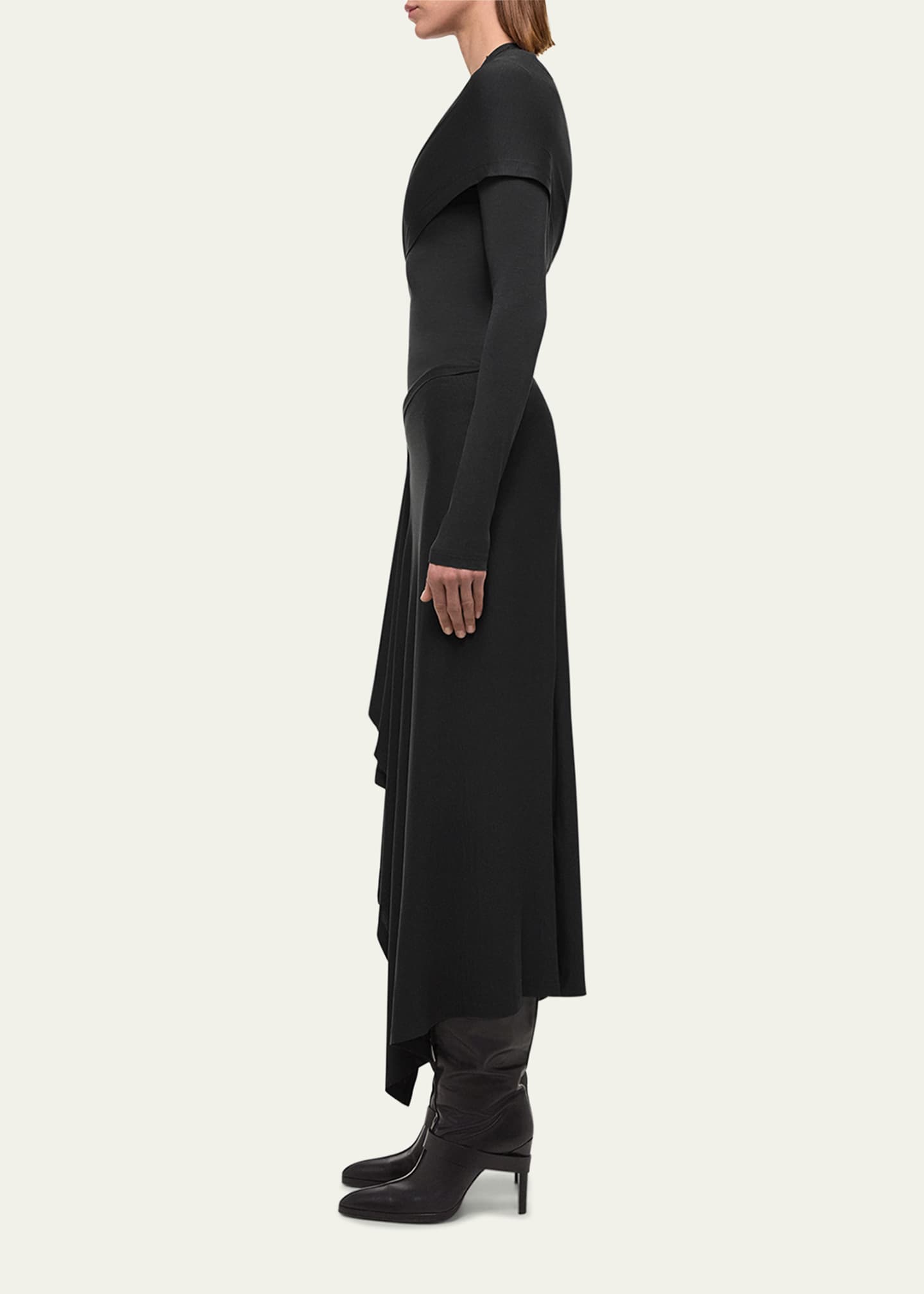Helmut Lang Draped Knit Protection Dress - Bergdorf Goodman