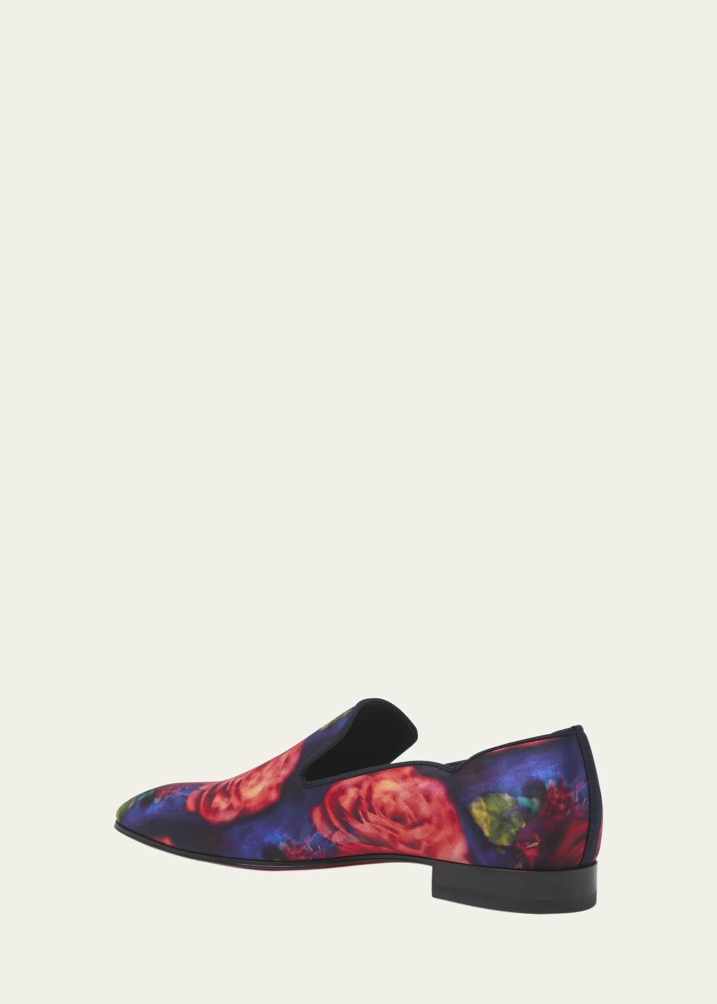 Christian Louboutin Men's Dandy Chick Roses Satin Loafers - Bergdorf ...