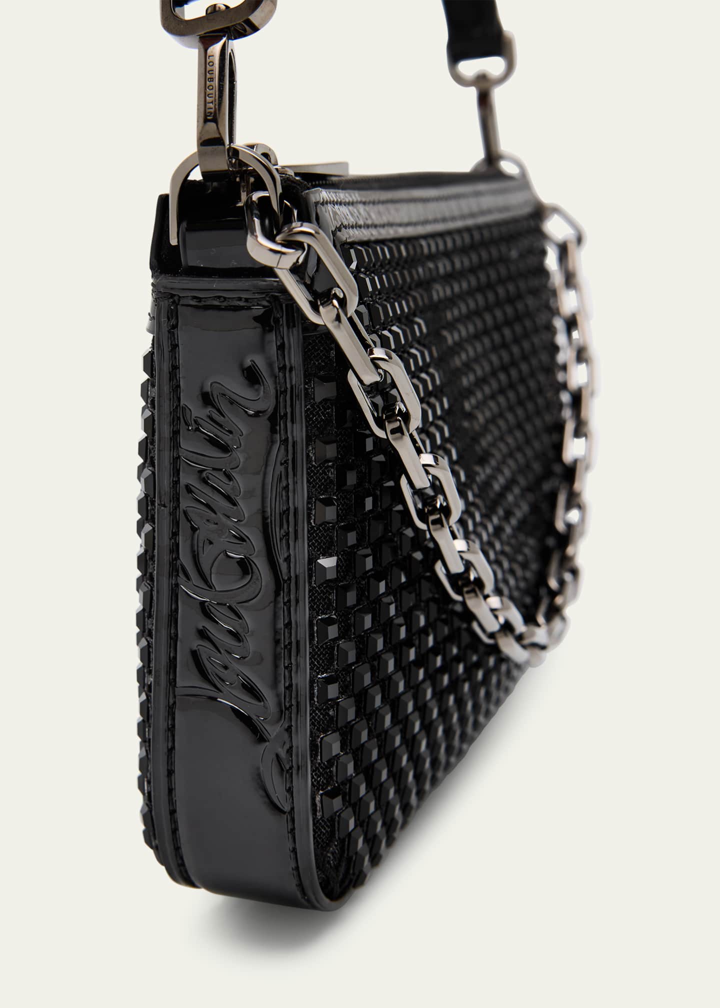Christian Louboutin Loubila Mini Mesh Strass Shoulder Bag - Bergdorf ...