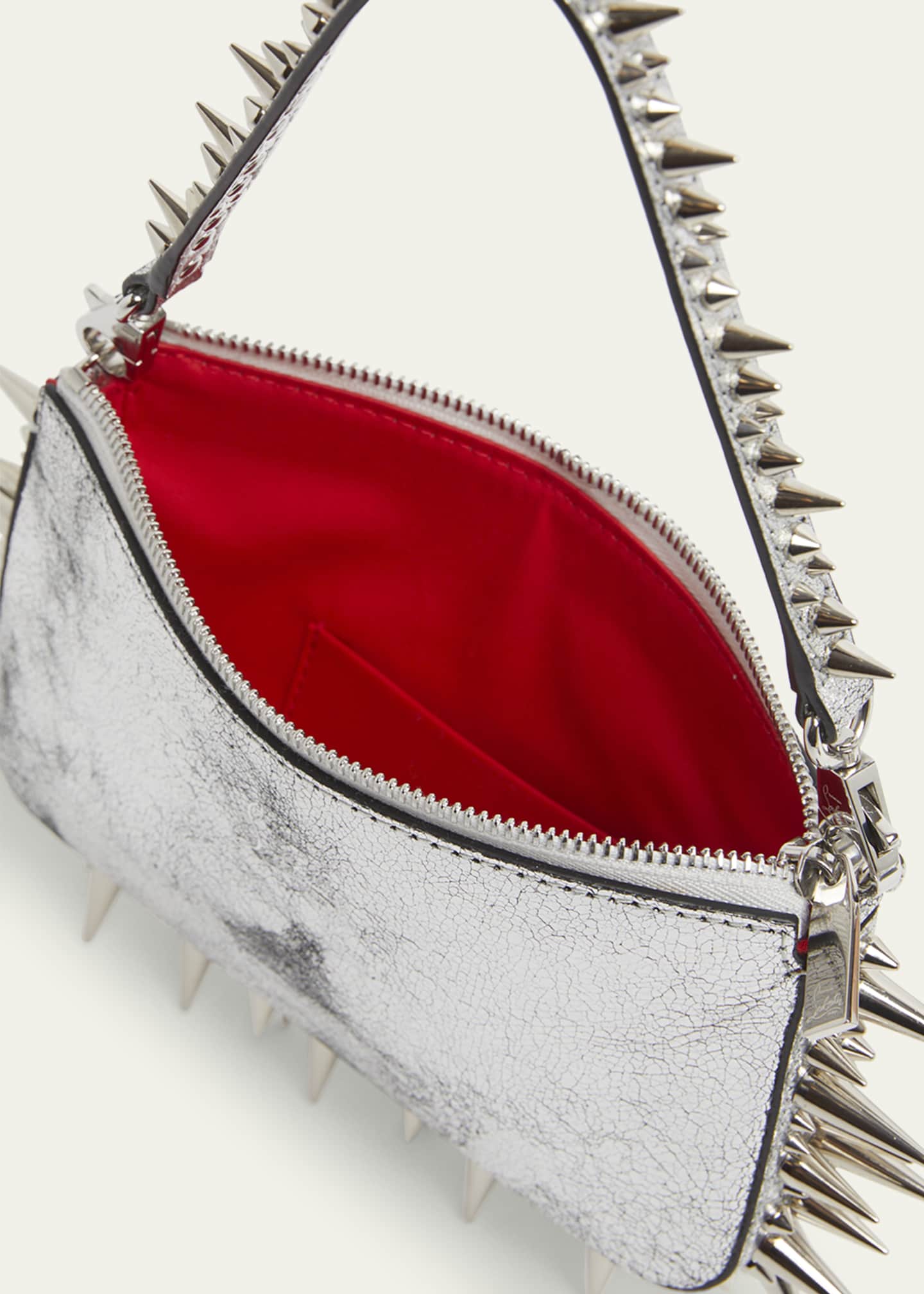 Christian Louboutin Loubila Mini Spike Metallic Shoulder Bag - Bergdorf ...