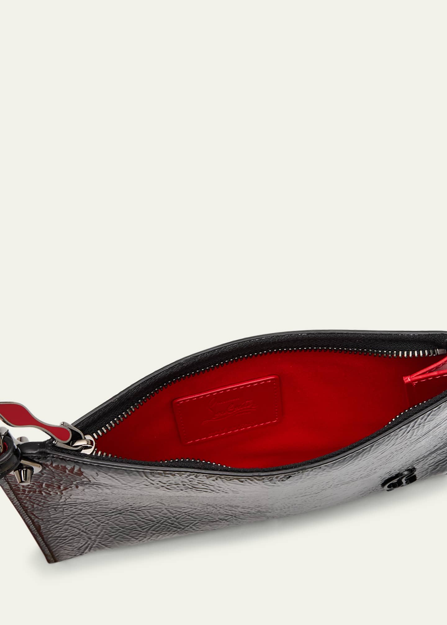 Christian Louboutin Loubi54 Flat Patent Leather Pouch Bag - Bergdorf Goodman
