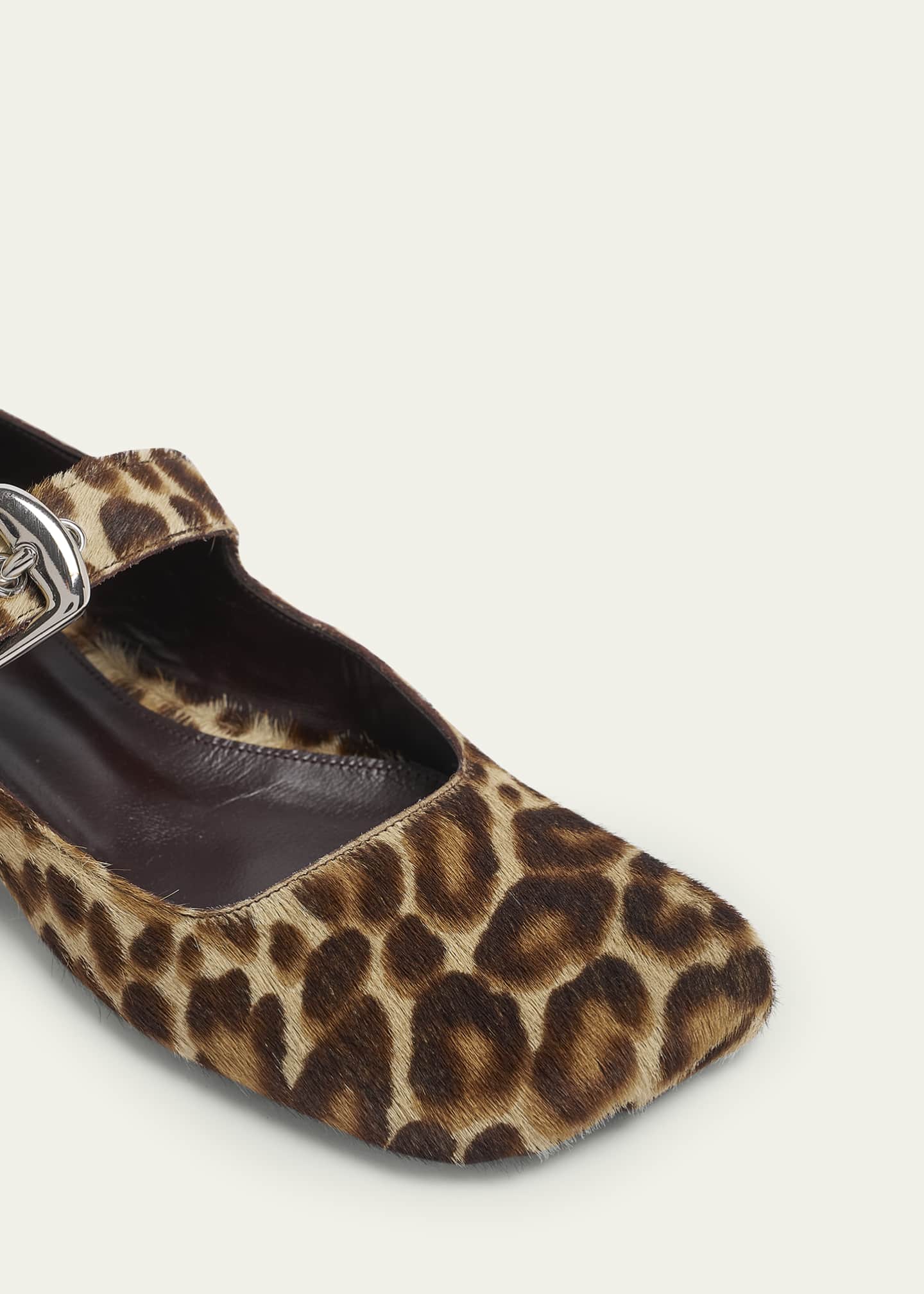 Chloe Polly Leopard Mary Jane Ballerina Flats - Bergdorf Goodman