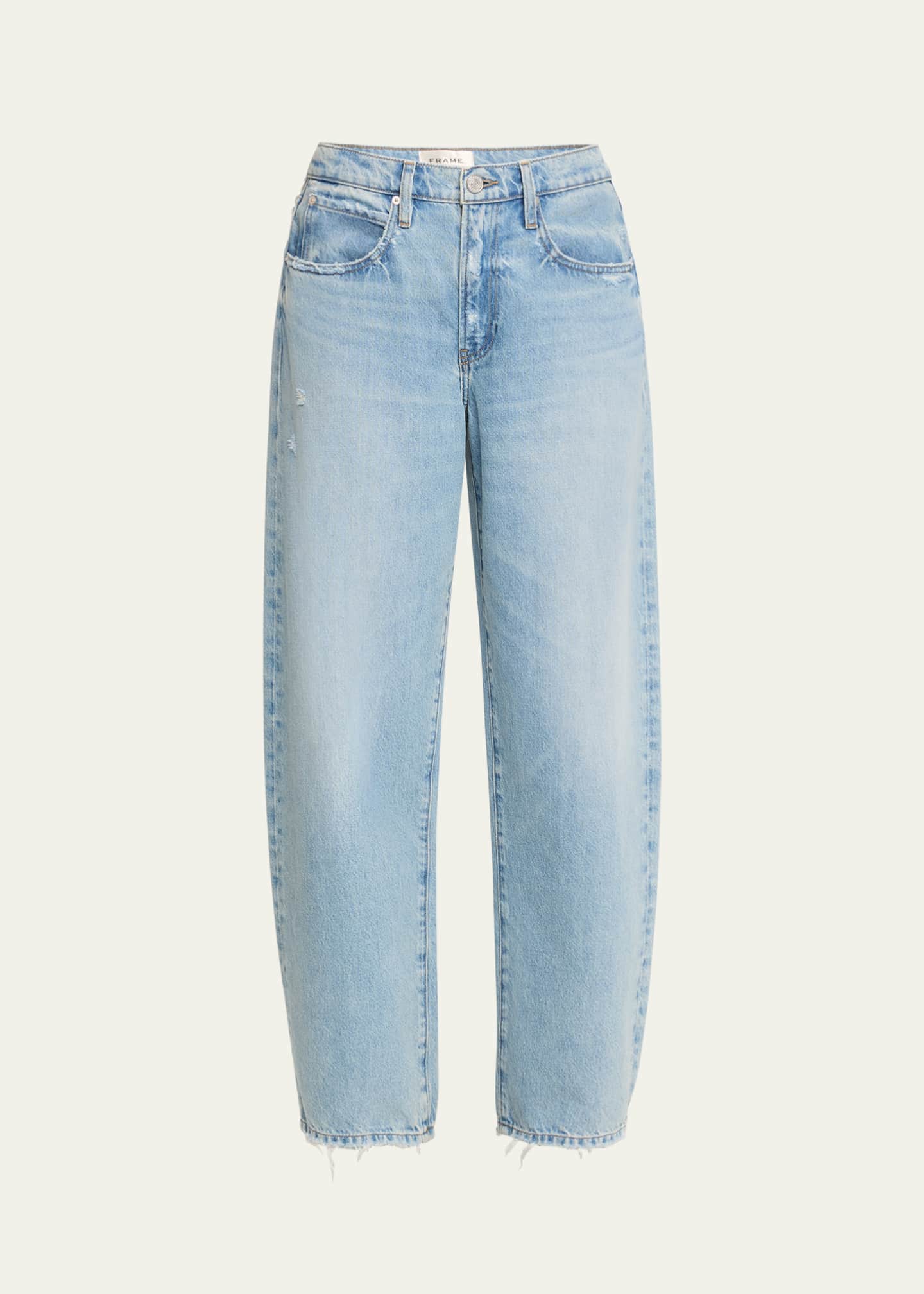 FRAME Low Slung Barrel Jeans - Bergdorf Goodman