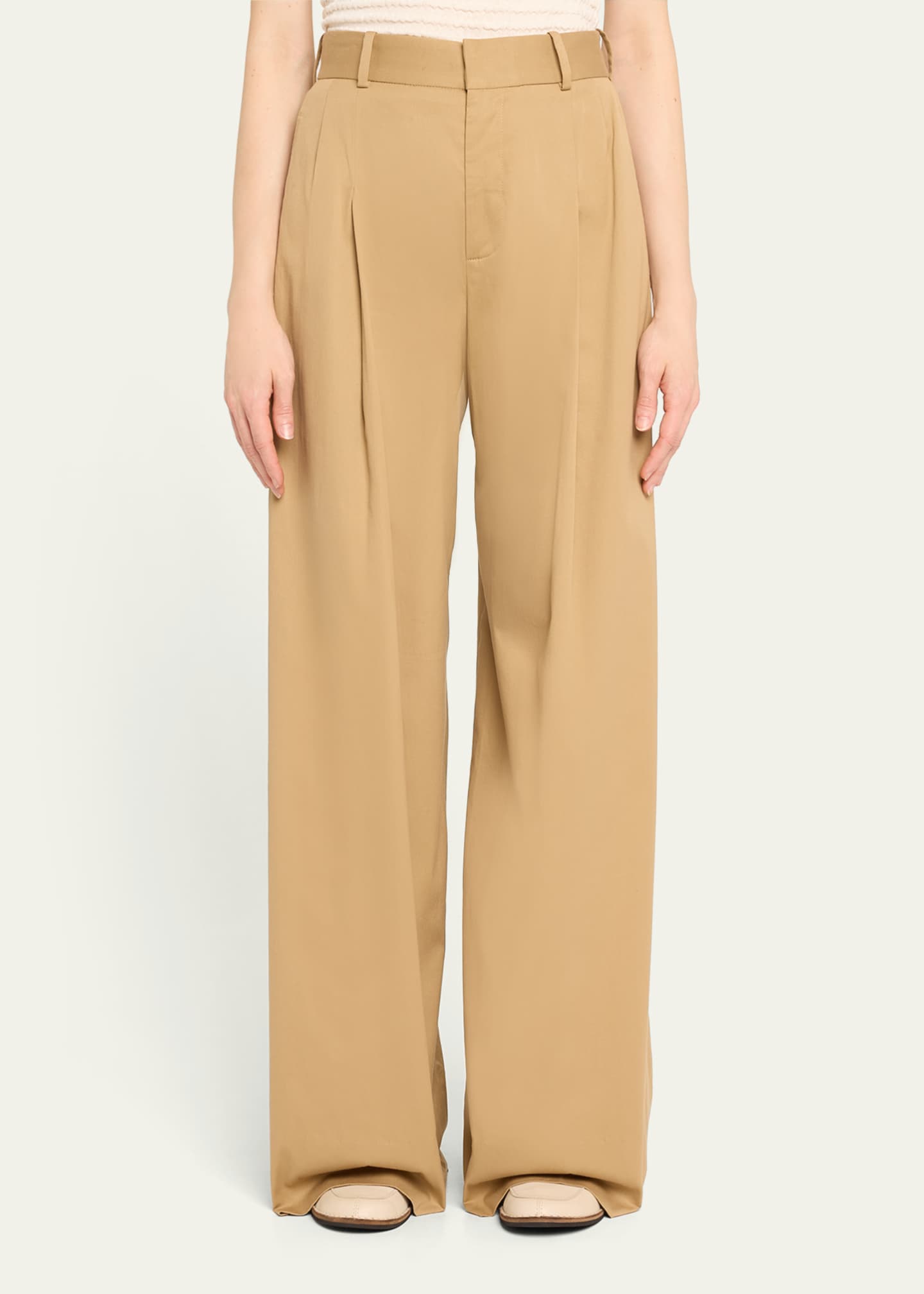 FRAME Pleated Wide-Leg Pants - Bergdorf Goodman