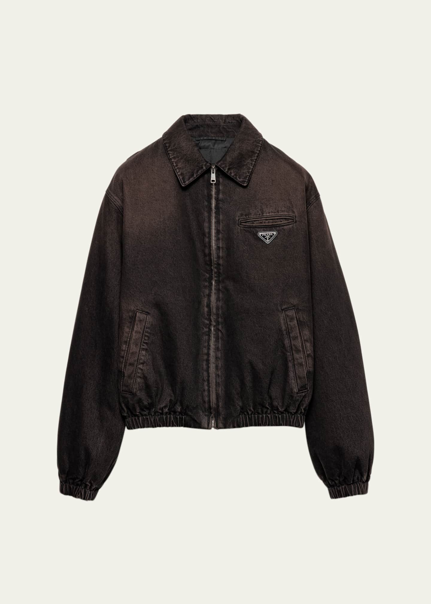 Prada Men's Overdyed Denim Jacket - Bergdorf Goodman