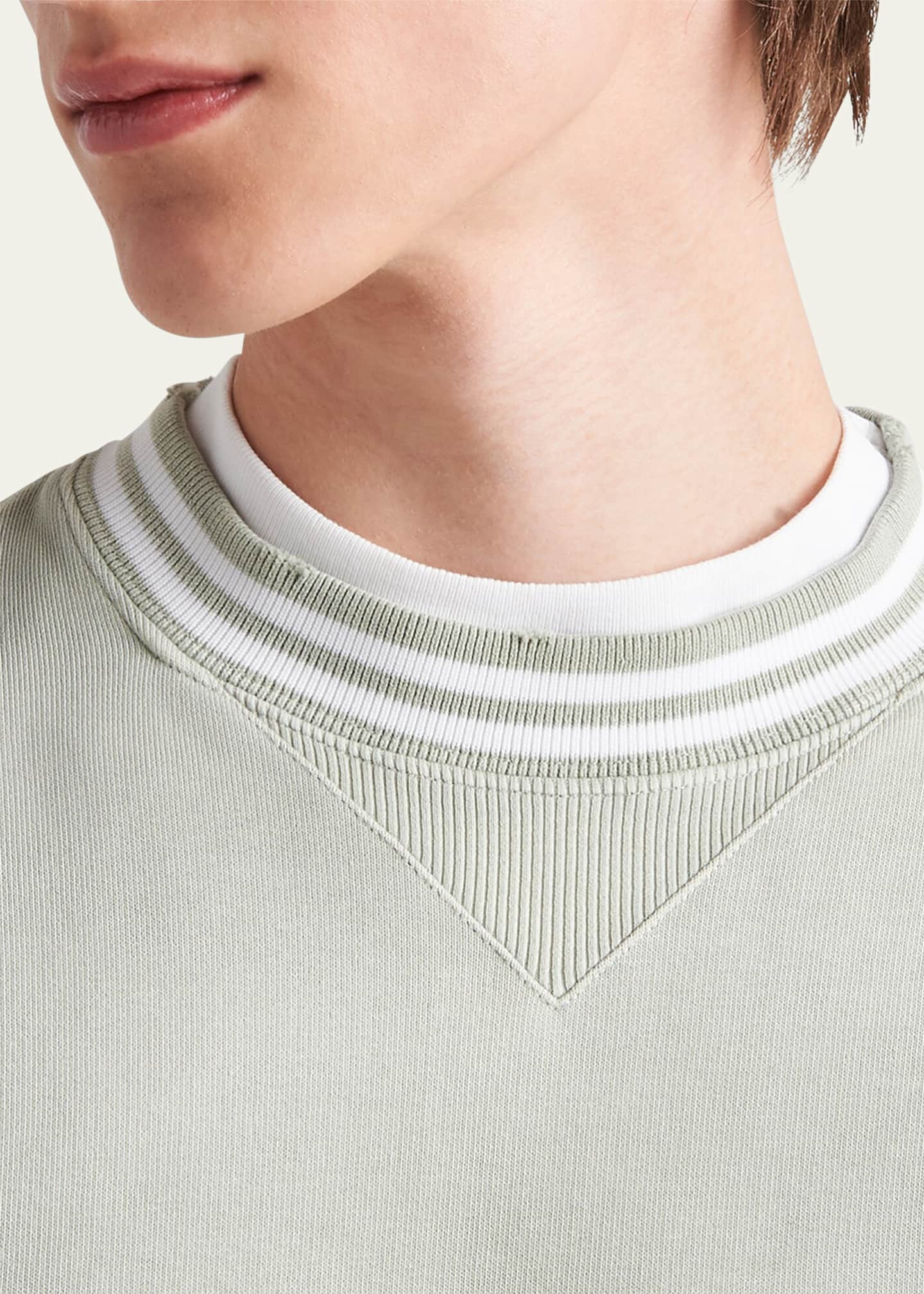 Prada Men's Cotton Logo Sweatshirt - Bergdorf Goodman