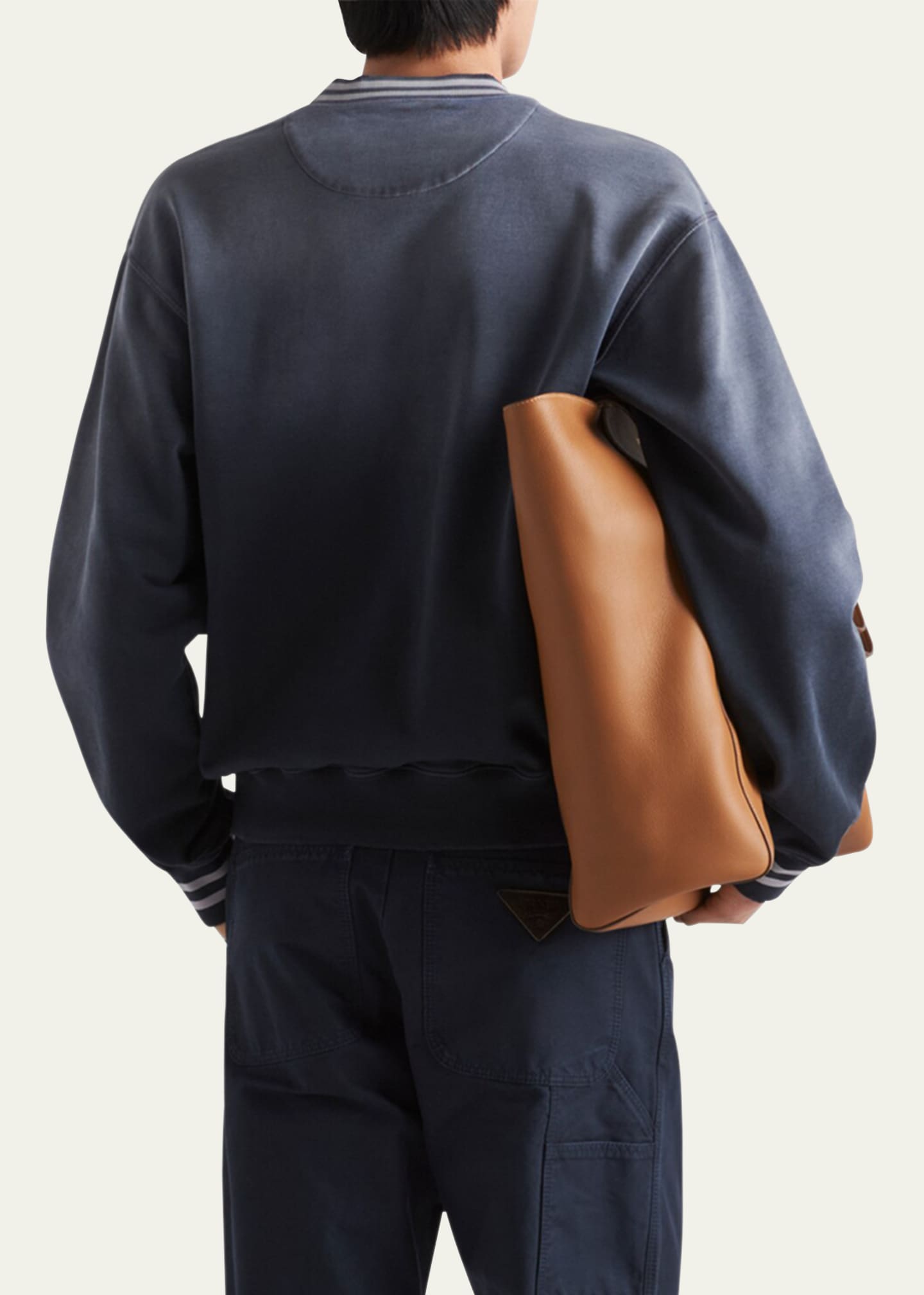 Prada Men's Cotton Logo Sweatshirt - Bergdorf Goodman