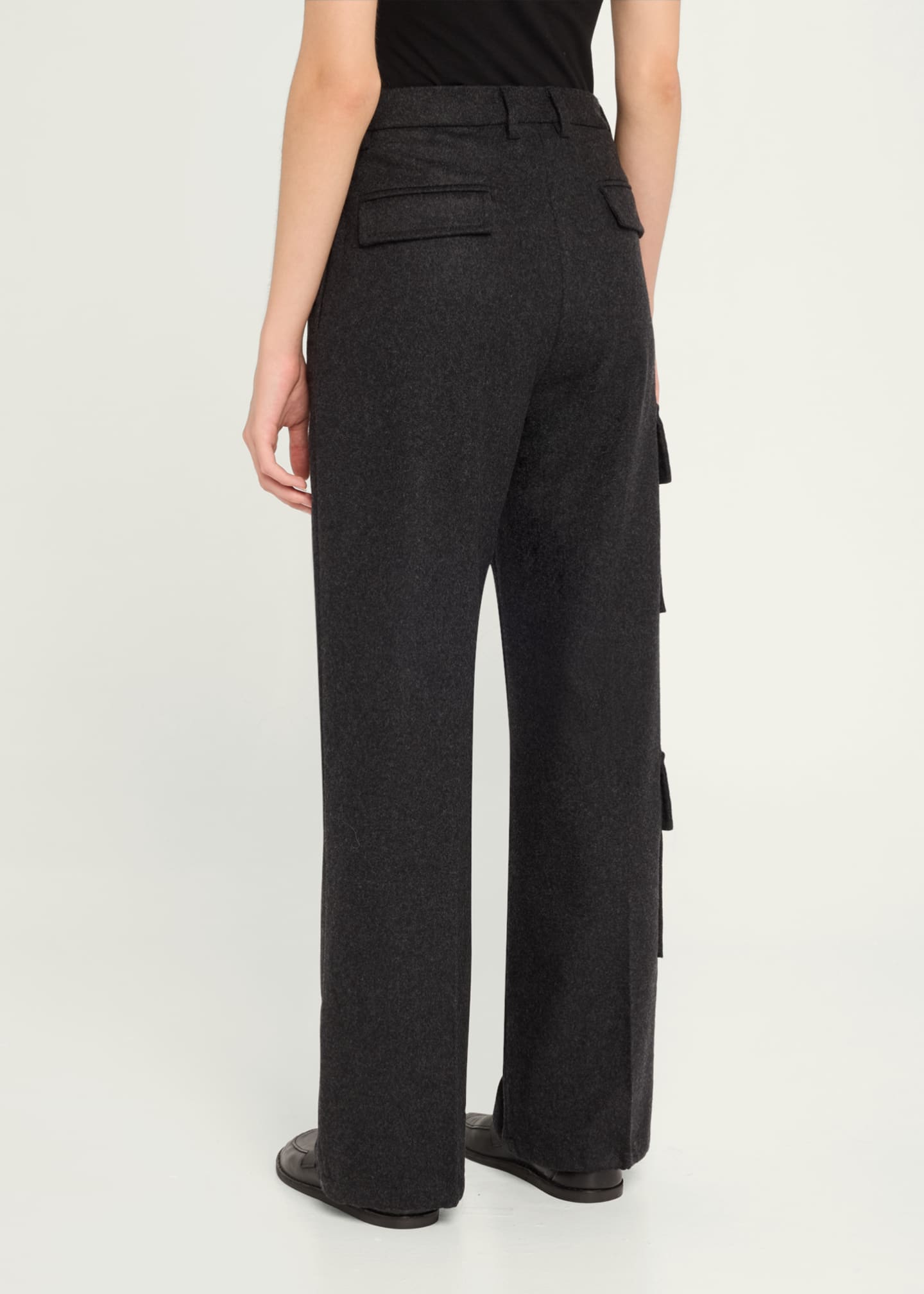 Wales Bonner Reverb Drawstring Cuff Cargo Wool Trousers - Bergdorf Goodman
