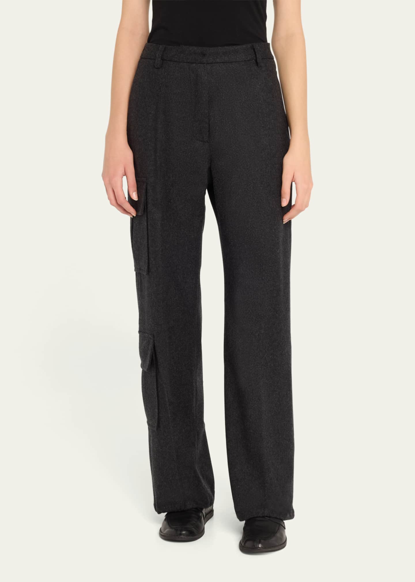 Wales Bonner Reverb Drawstring Cuff Cargo Wool Trousers - Bergdorf Goodman