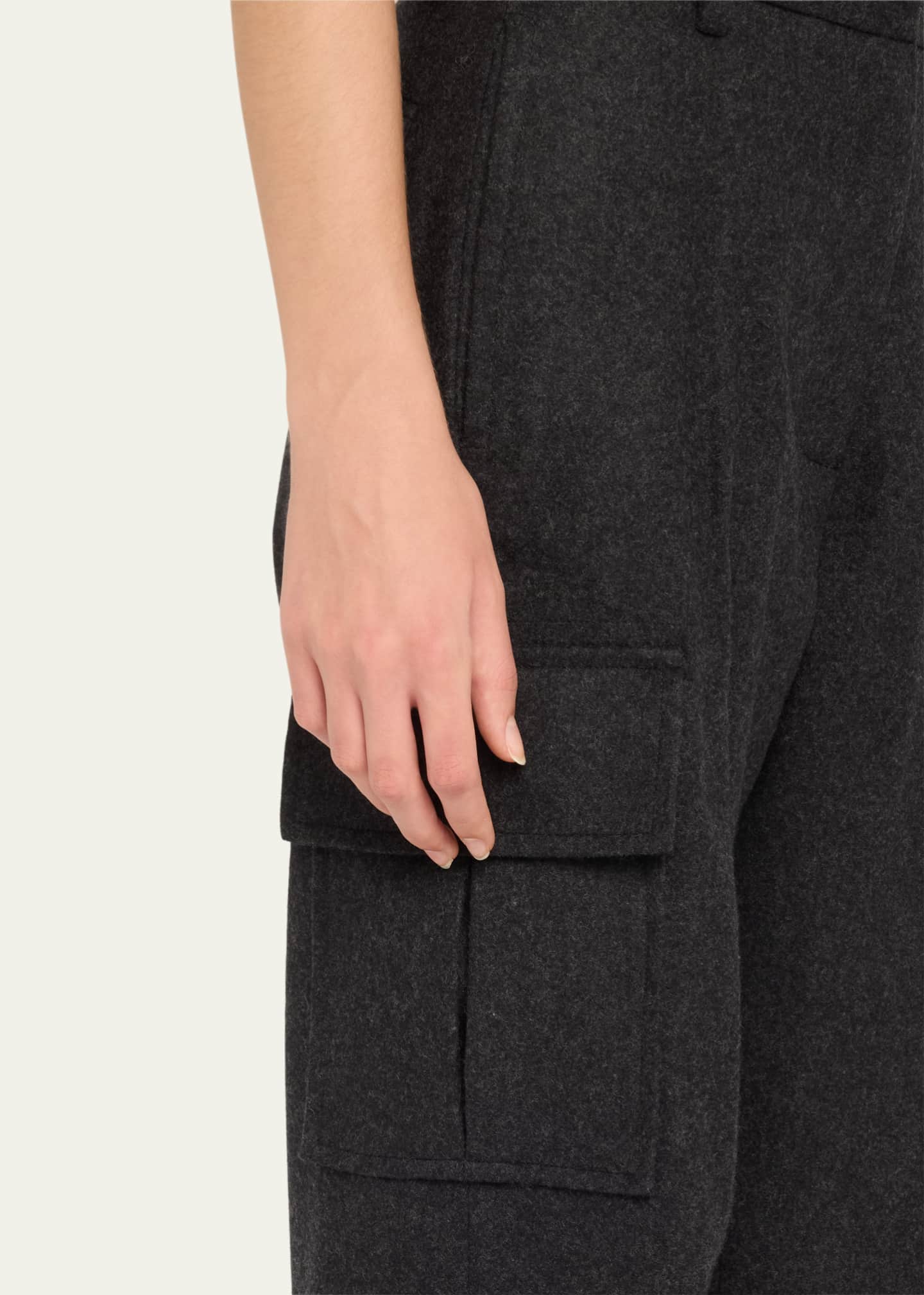 Wales Bonner Reverb Drawstring Cuff Cargo Wool Trousers - Bergdorf Goodman