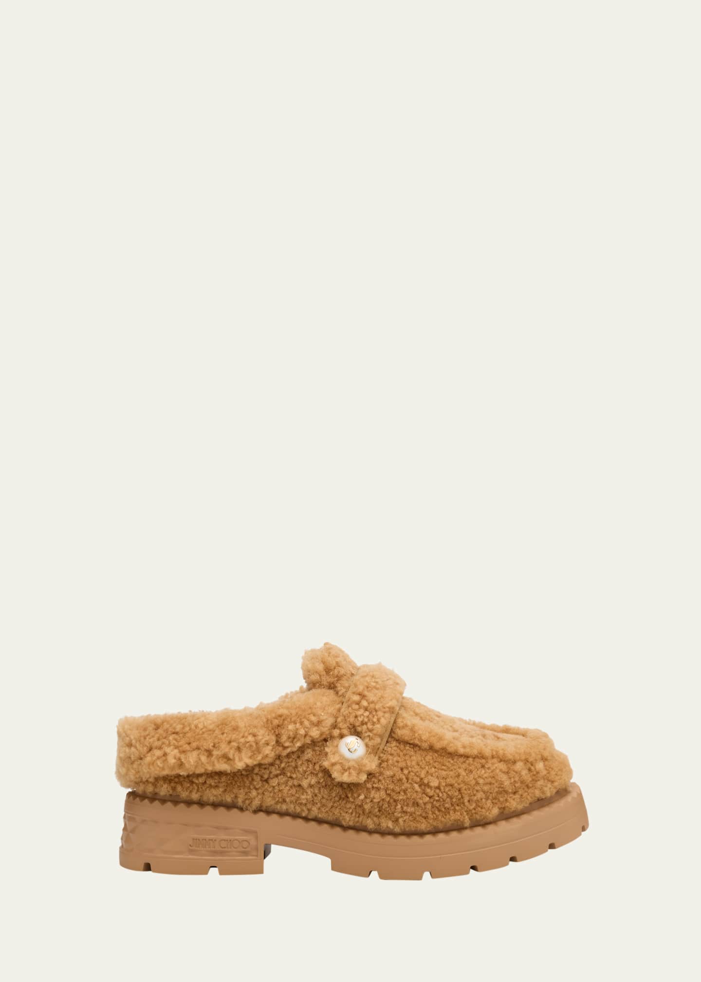 Jimmy Choo Shea Shearling Loafer Mules - Bergdorf Goodman