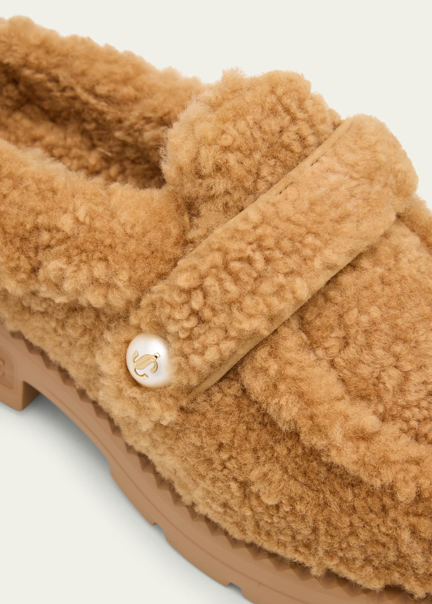Jimmy Choo Shea Shearling Loafer Mules - Bergdorf Goodman