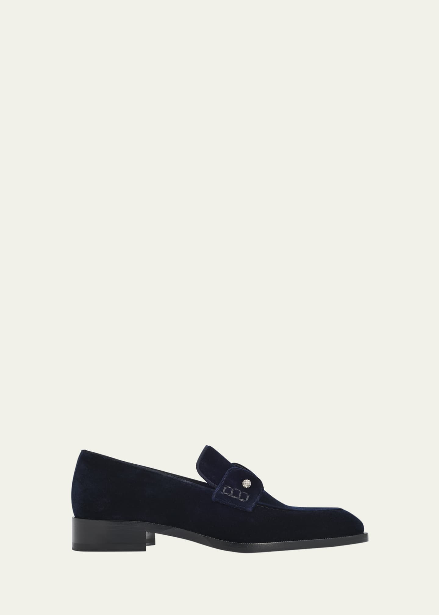 Christian Louboutin Men's Chambelimoc Night Strass Velvet Loafers ...