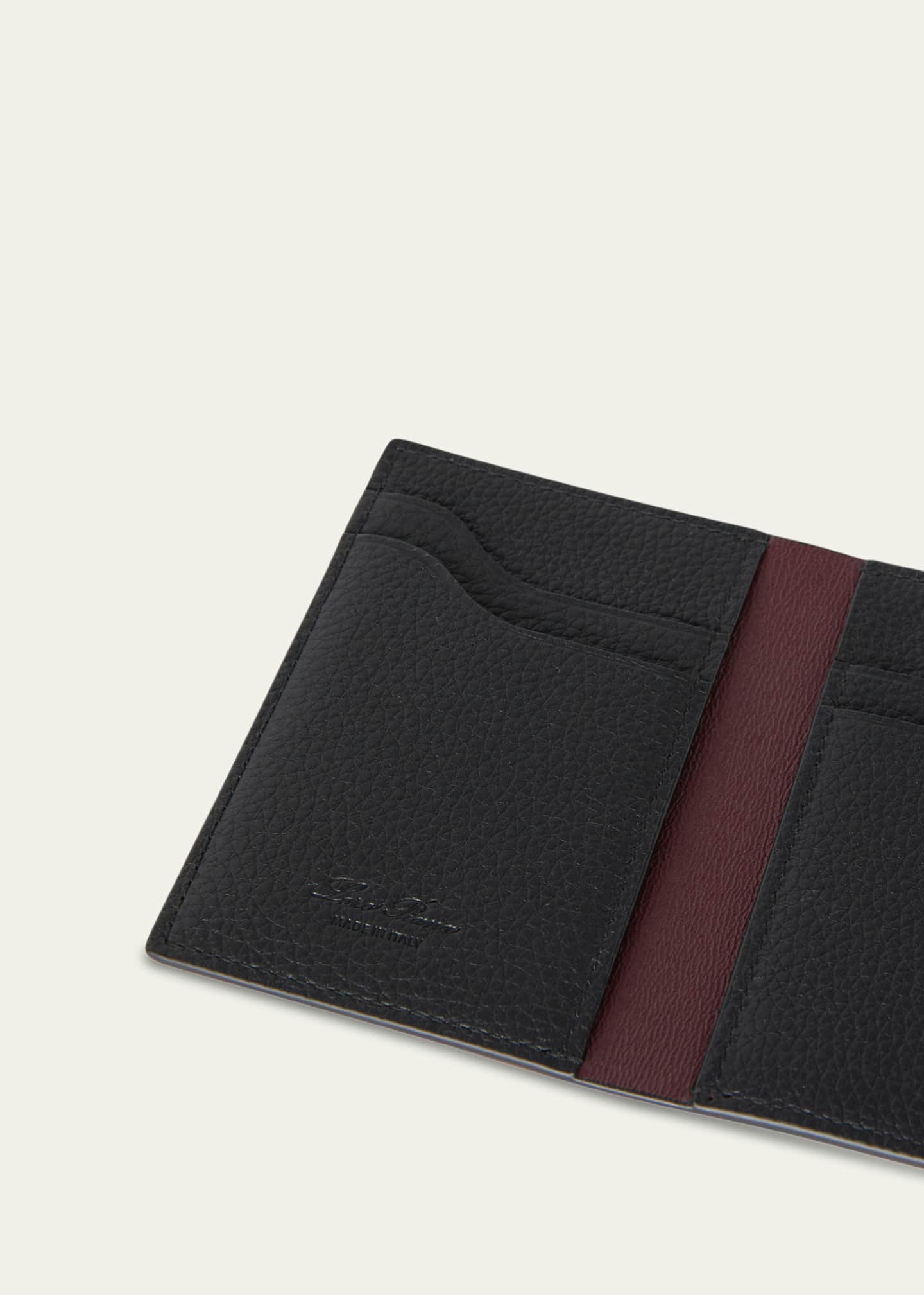 Loro Piana Men's Leather Vertical Bifold Card Holder - Bergdorf Goodman