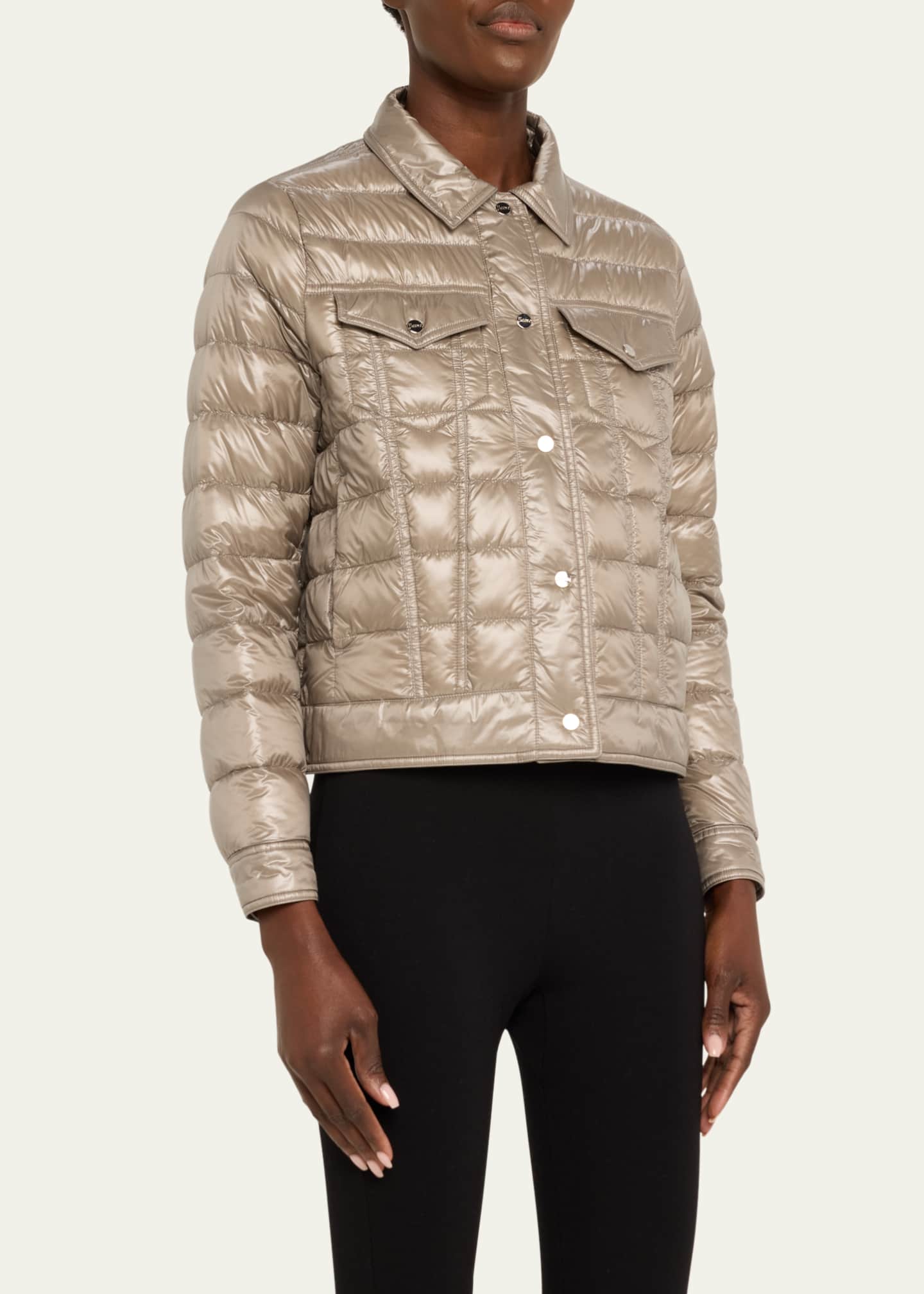 Herno Water-Resistant Shiny Nylon Puffer Shirt Jacket - Bergdorf Goodman