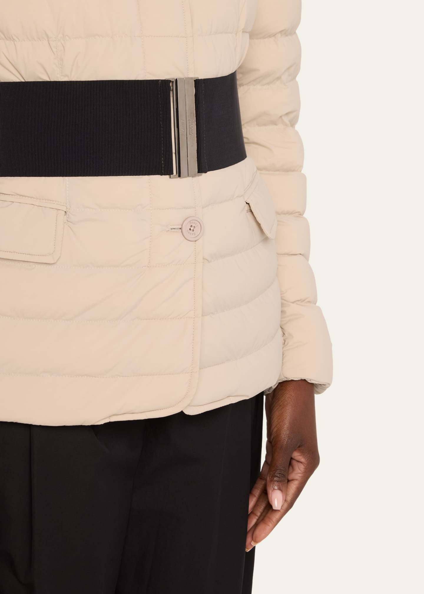 Herno Lightweight Water-Resistant Nylon Stretch Packable Puffer Jacket ...
