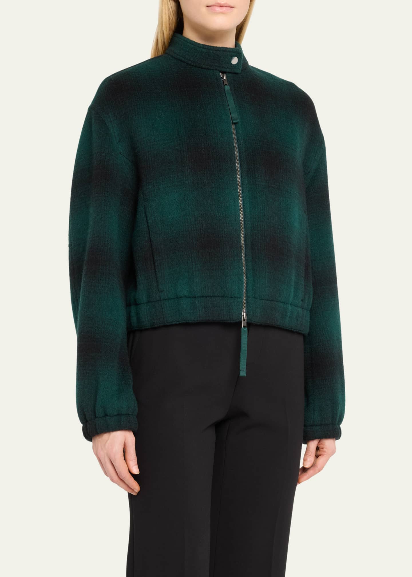 Vince Shadow Plaid Bomber Jacket - Bergdorf Goodman