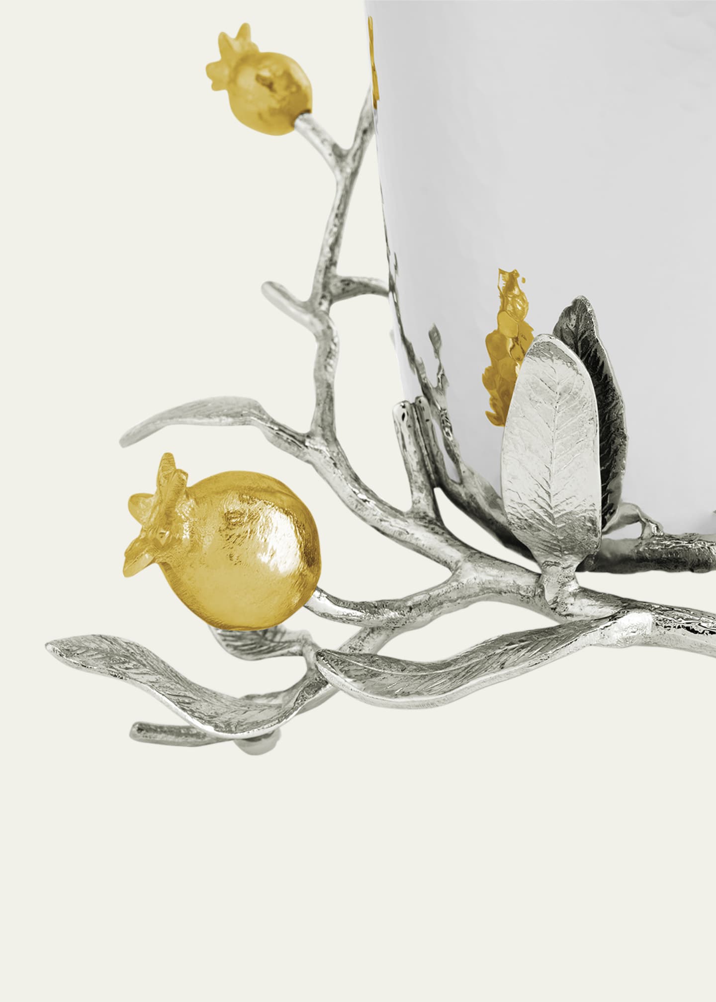 Michael Aram Pomegranate Silver & Gold Vase with 24K Goldplate ...