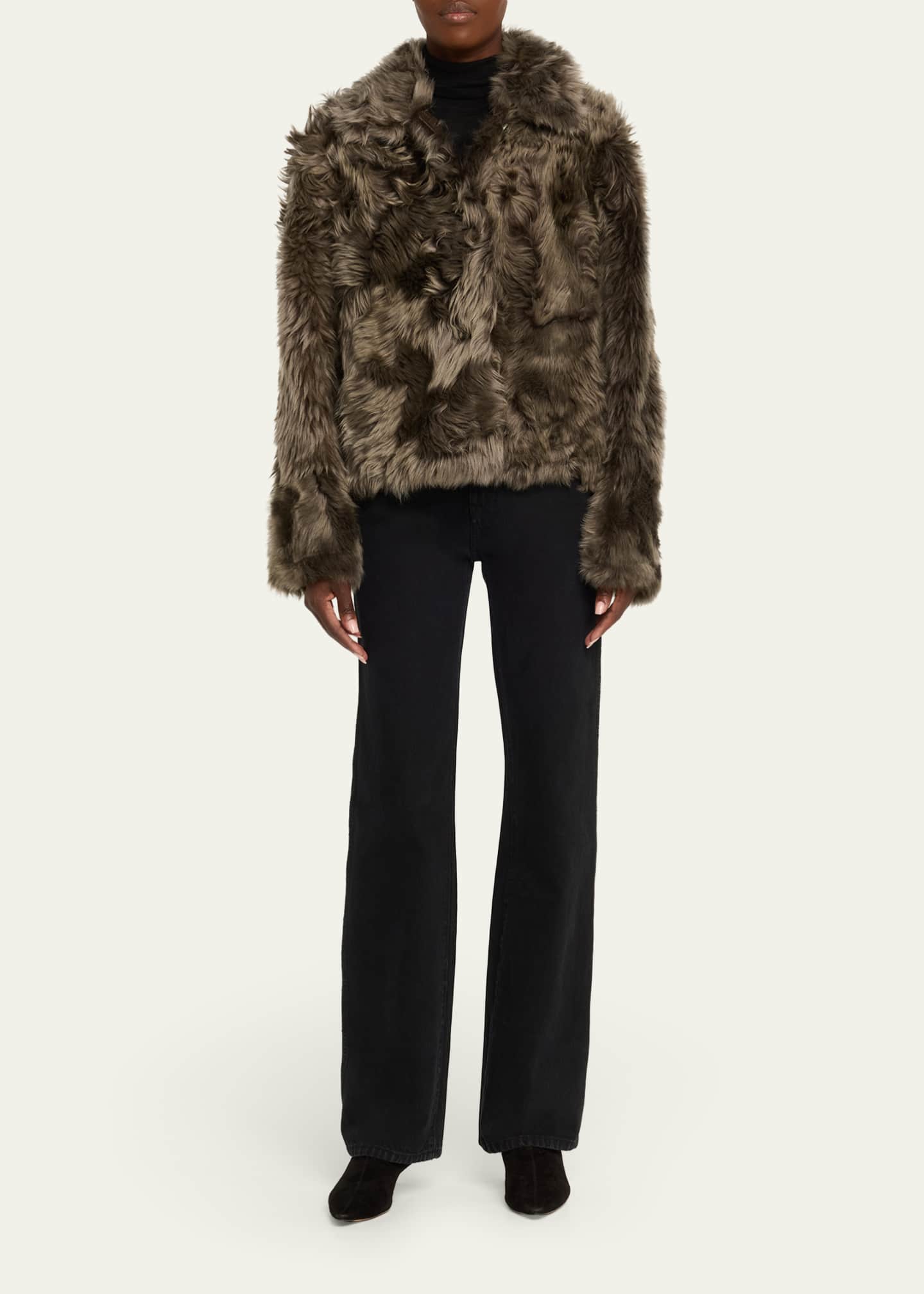Yves Salomon Short Lamb Shearling Jacket - Bergdorf Goodman