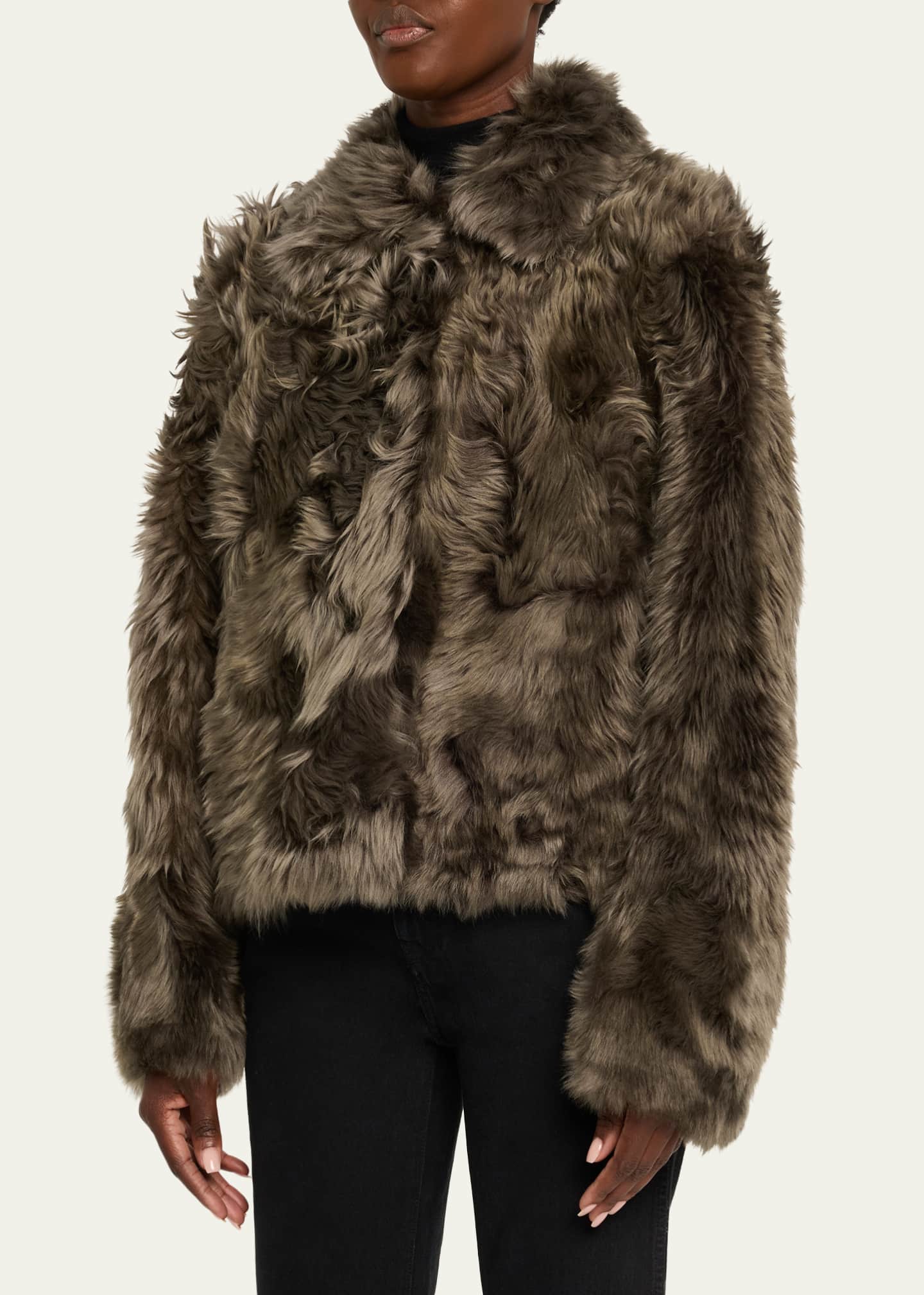 Yves Salomon Short Lamb Shearling Jacket - Bergdorf Goodman