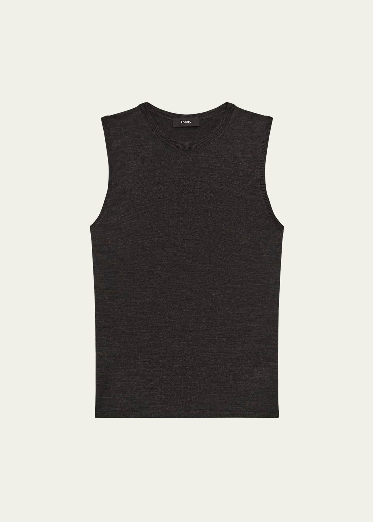 Theory Regal Merino Wool Crewneck Shell Top - Bergdorf Goodman