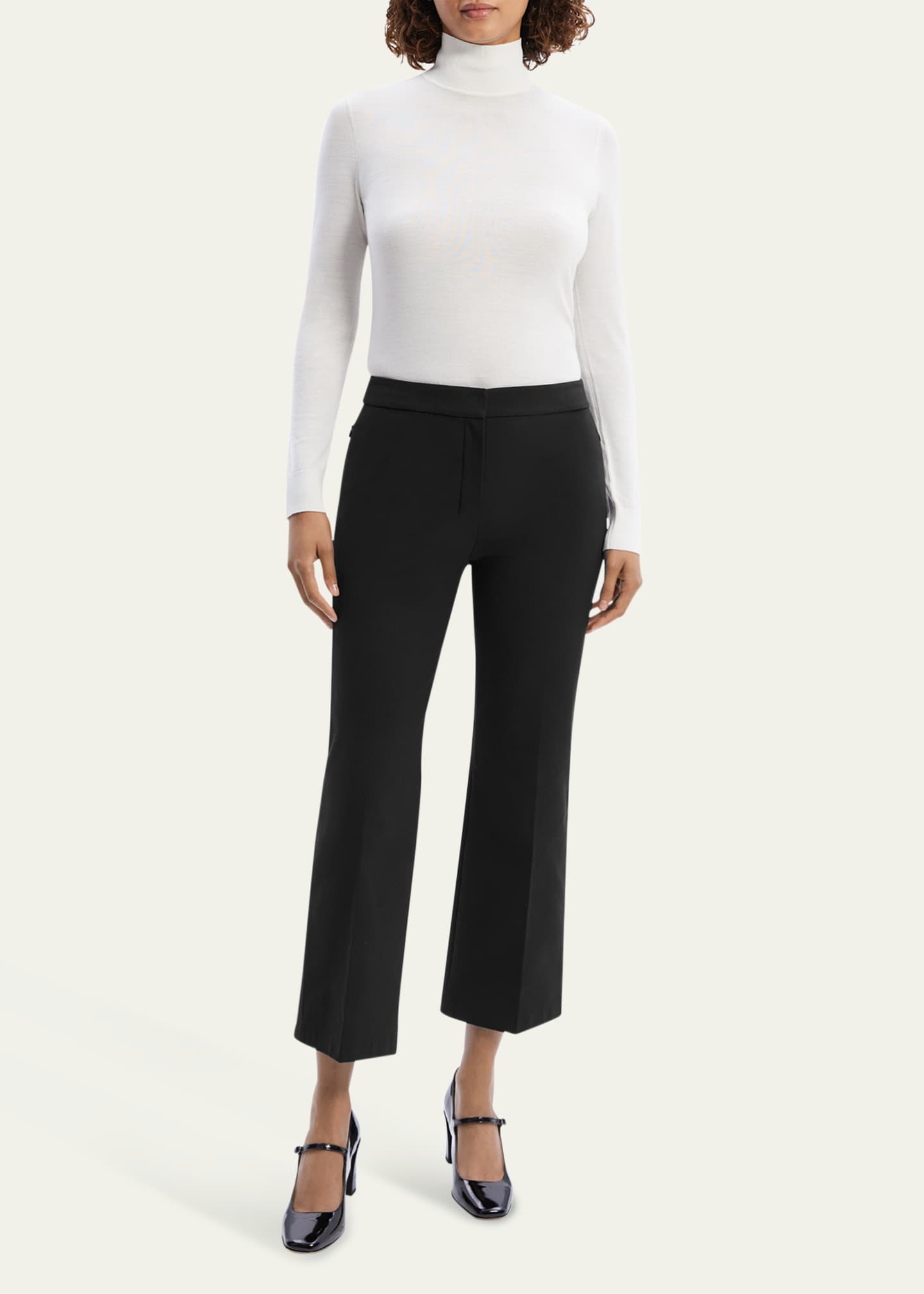 Theory Bistretch Cotton Twill Kick Pants - Bergdorf Goodman