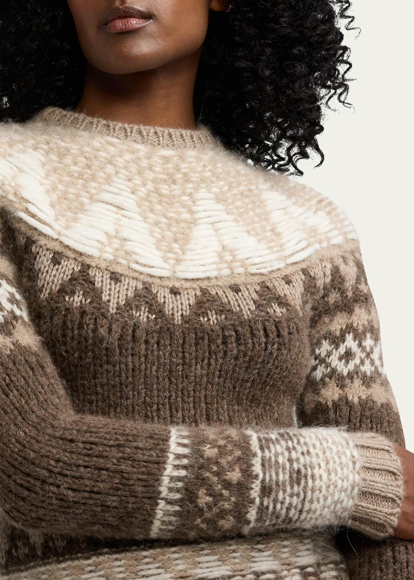 Ralph Lauren Collection Jacquard-Knit Cashmere-Blend Sweater - Bergdorf ...