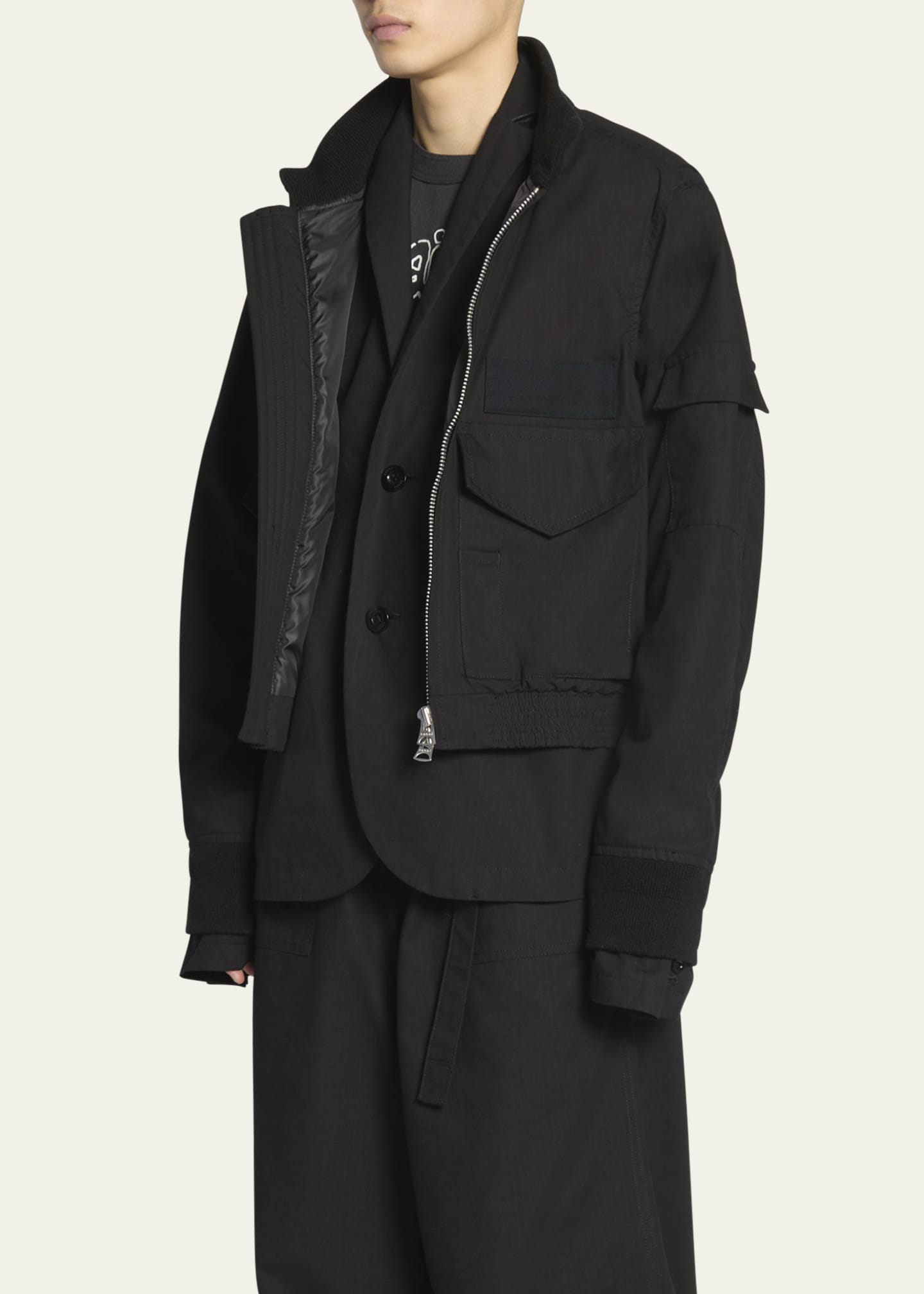 SACAI Men's M65 Double-Layered Oversized Jacket - Bergdorf Goodman
